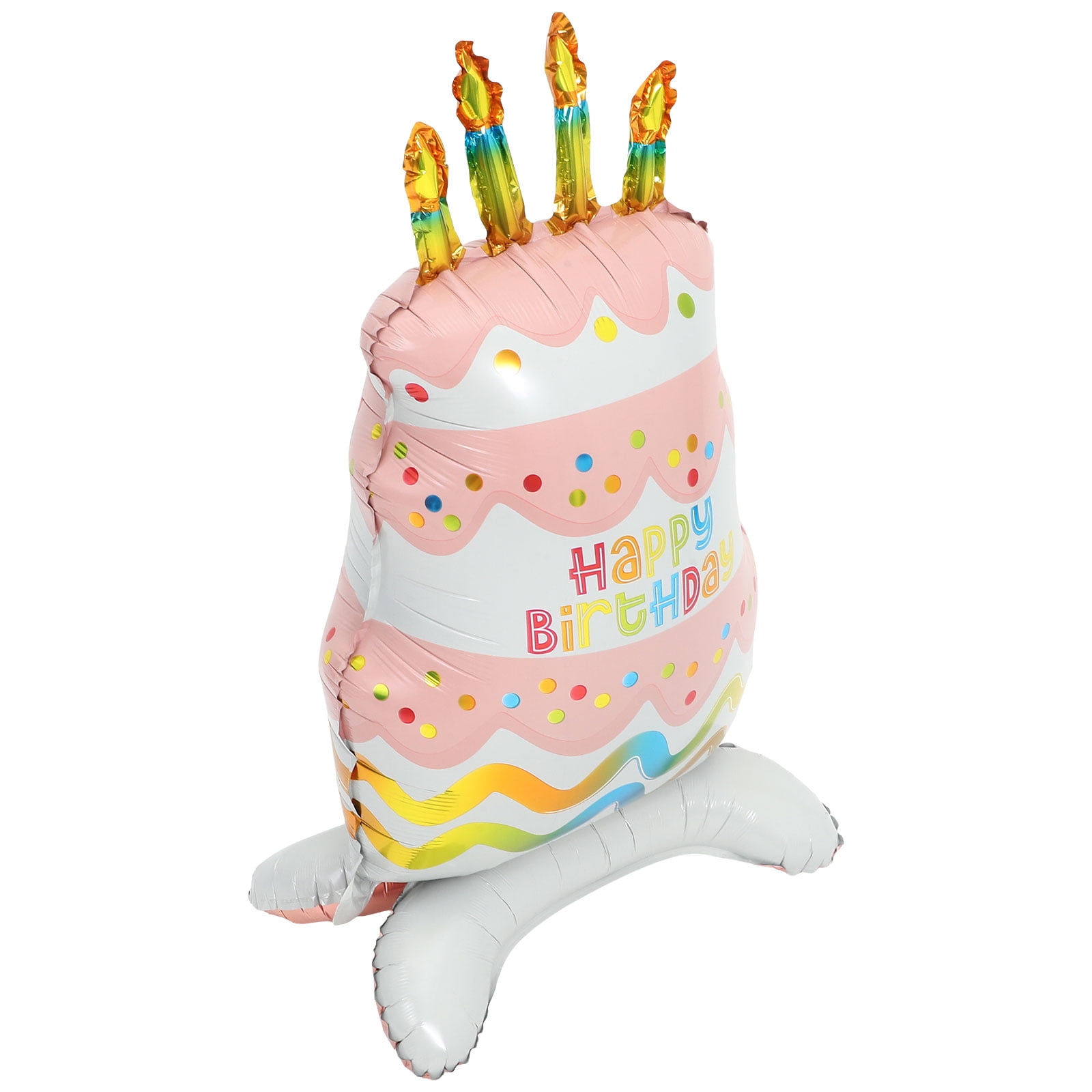 OUNONA Cartoon Cake Shape Balloon Lovely Cake Shaped Balloon Inflatable ...