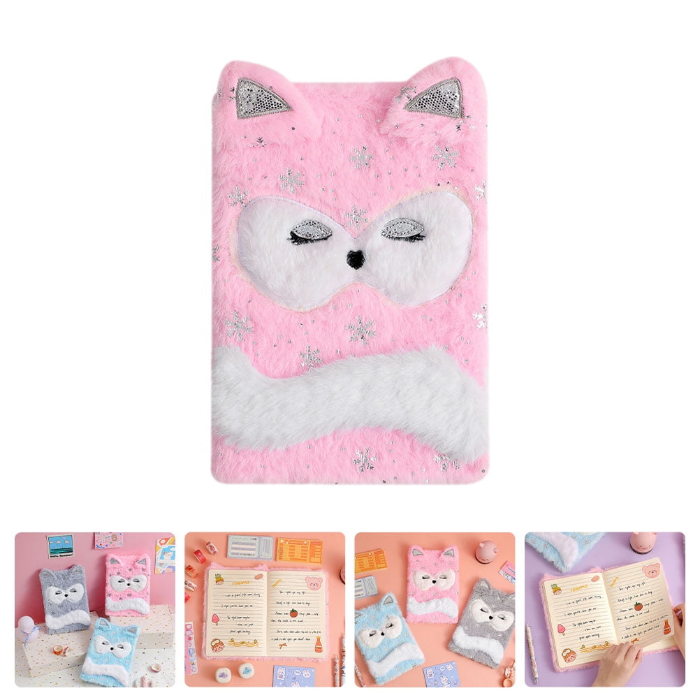 OUNONA Cartoon Foxes Notebook Adorable Furry Cute School Supplies for ...