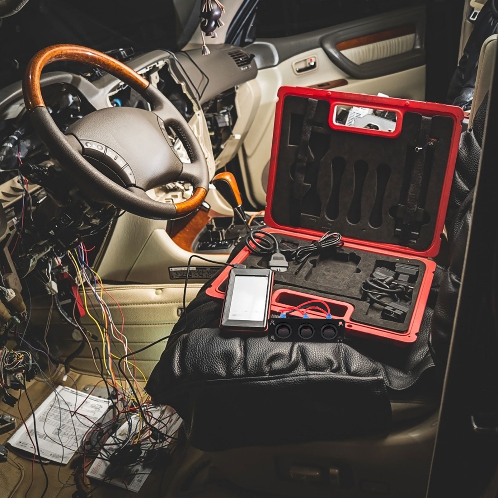 OUNONA Cat'S Eye Switch Panel For Car Modification Abs Aluminum Easy To ...