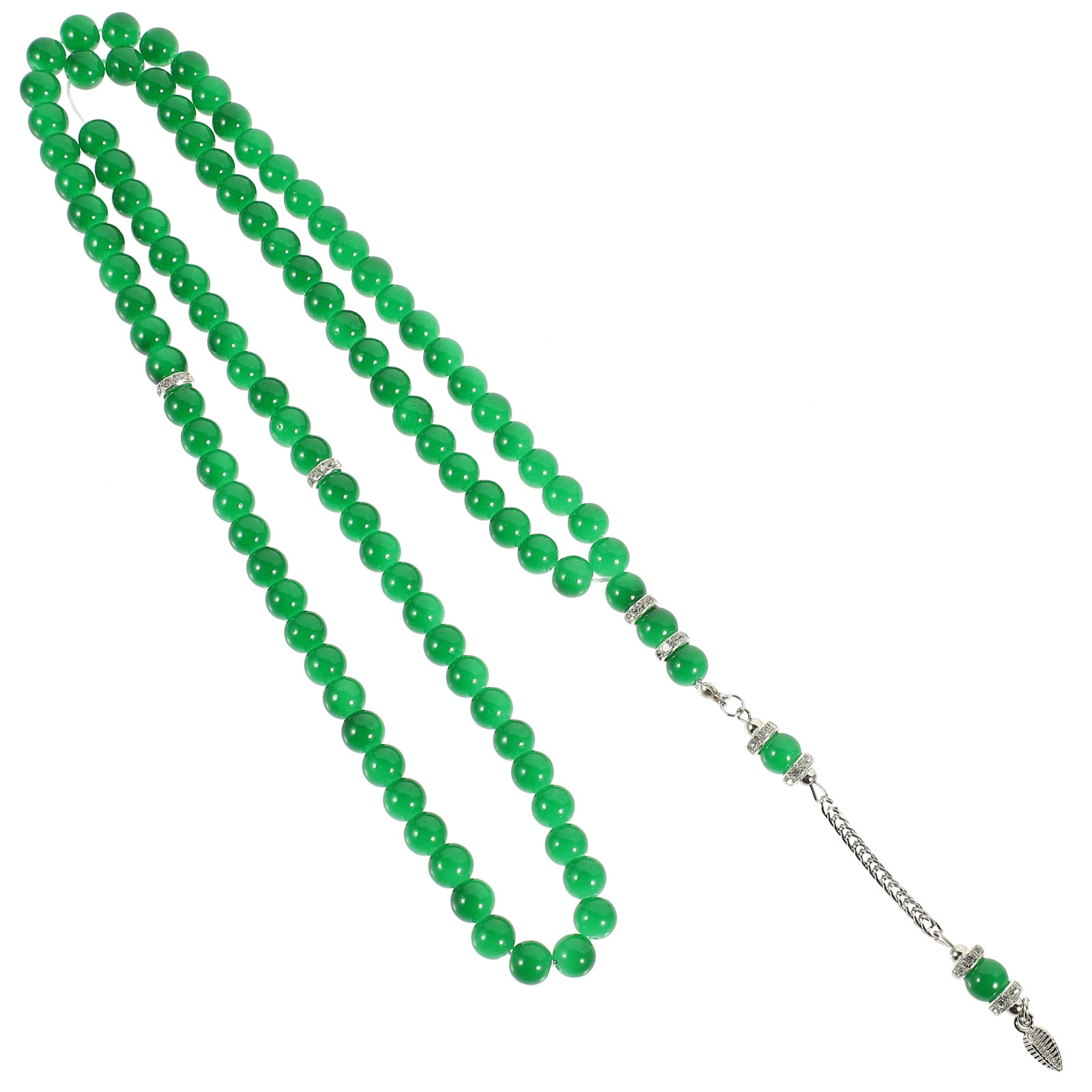 OUNONA Catholic Rosary Necklace Glass Bead Bracelet Prayer Hand Chain ...