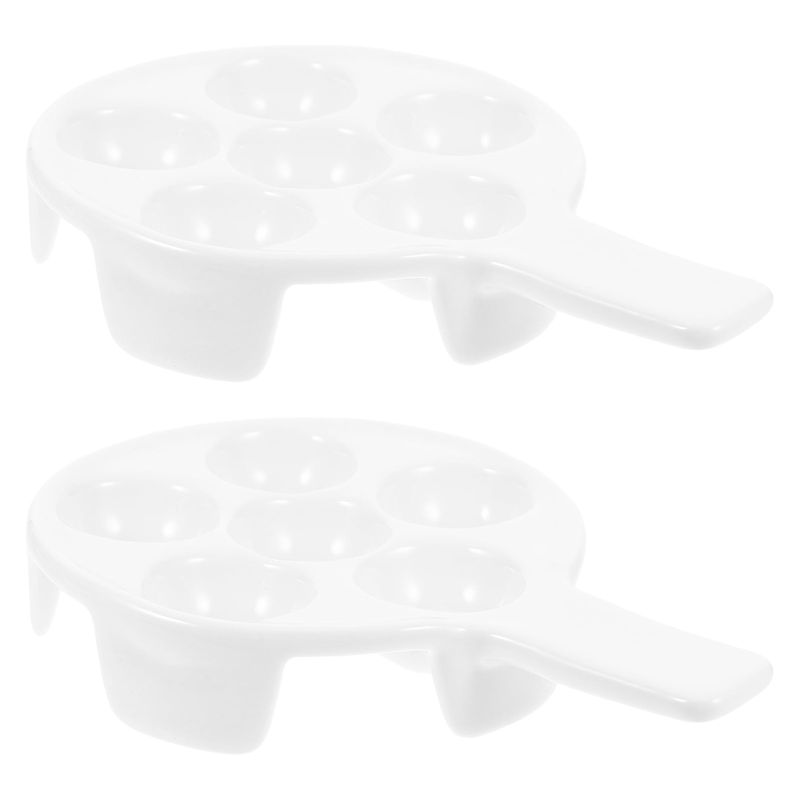 OUNONA Ceramic Escargot Plate Seafood Serving Platter White Escargot ...
