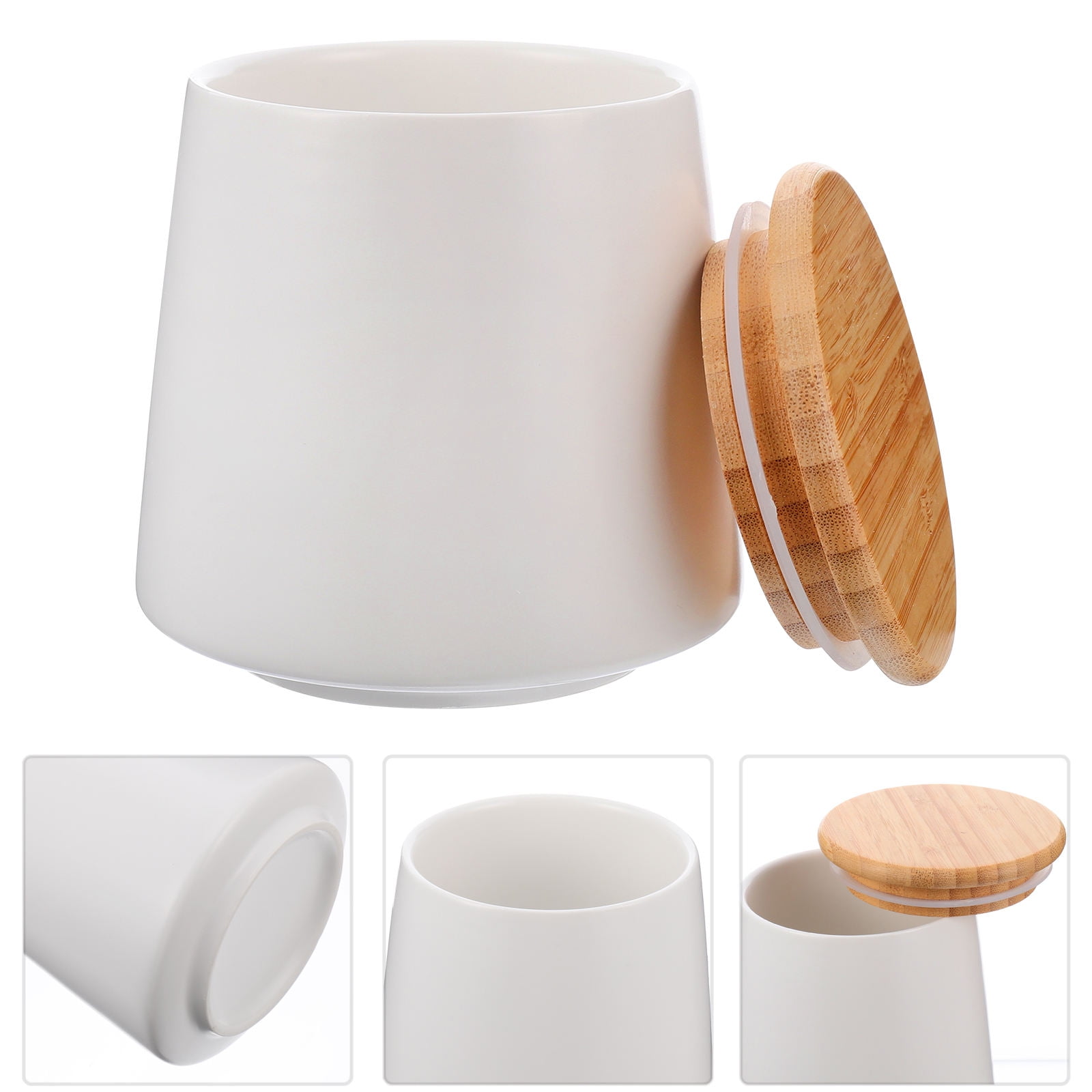 OUNONA Ceramic Sealed Canister for Home Kitchen Storage Tank Easy to ...