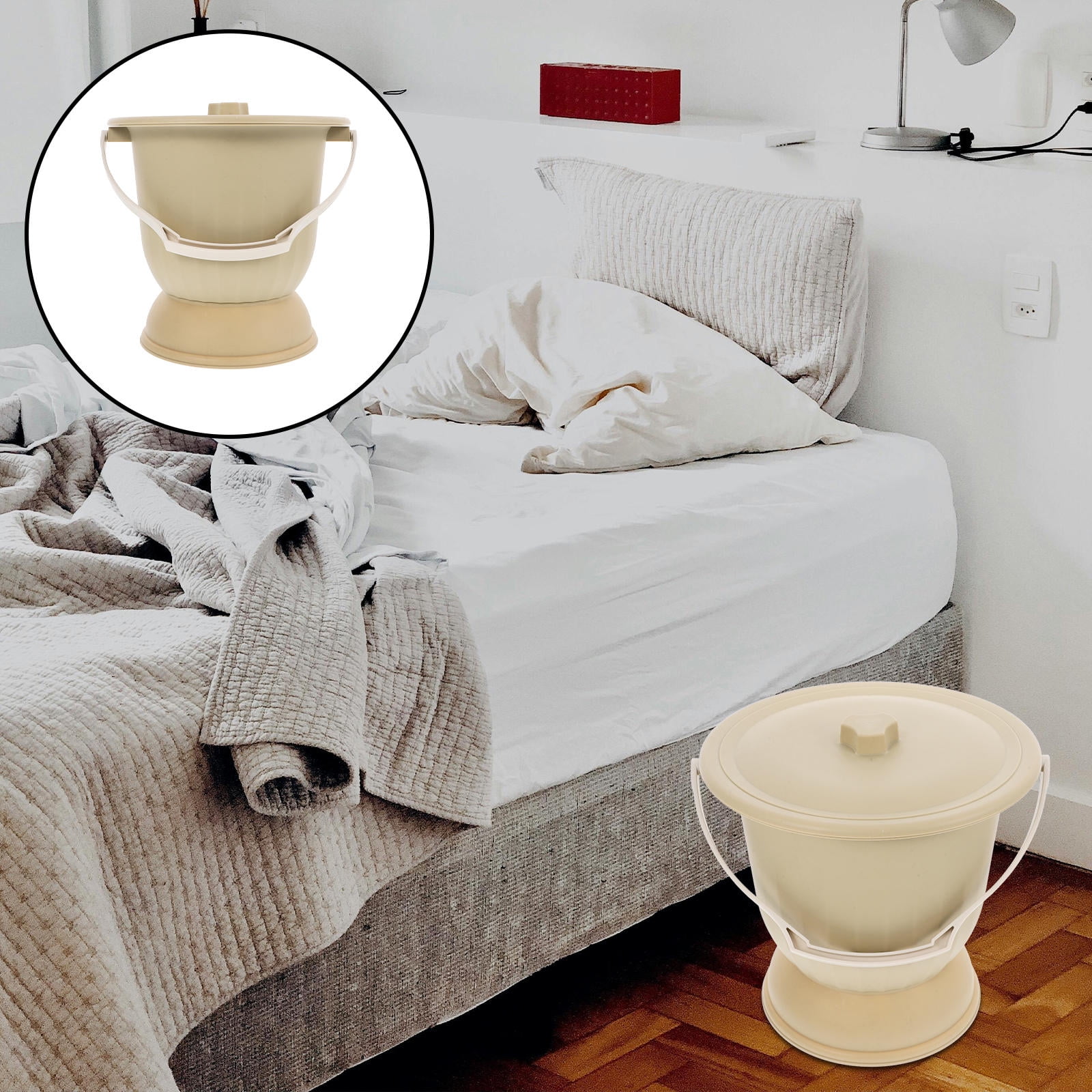 DRAFIDEEP Chamber Pot Orange Plastic 1Pcs 10.81x10.81x10.14in - Walmart.com