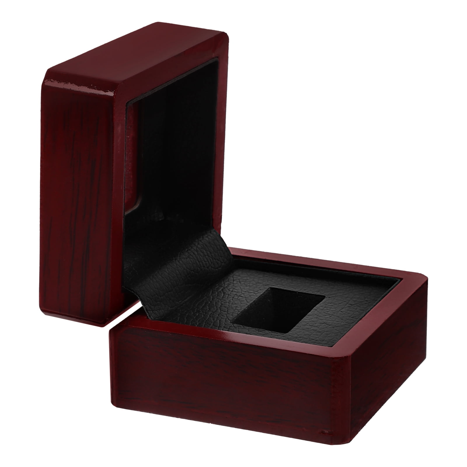 OUNONA Champion Ring Display Case Wood Single Ring Holder Jewelry Box ...