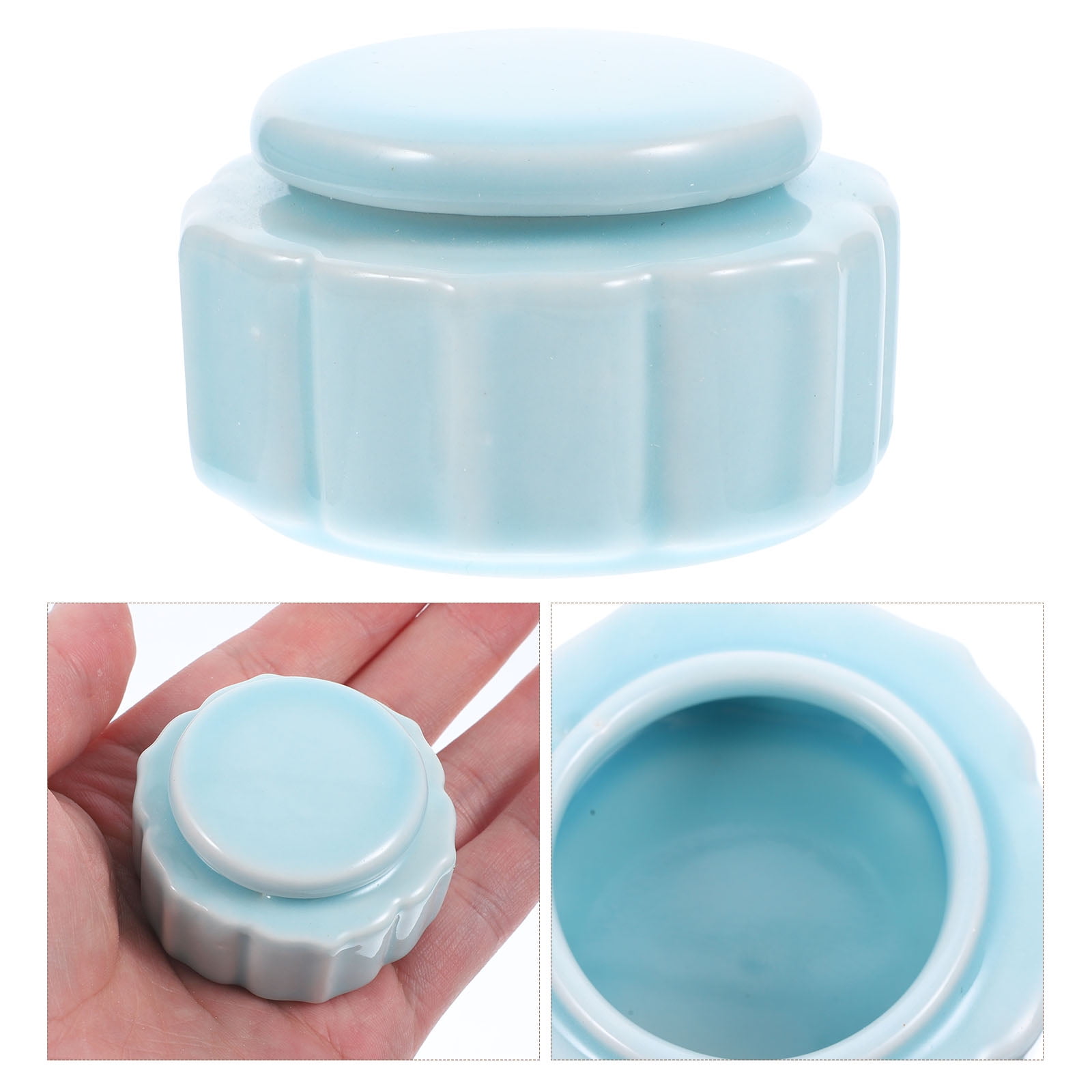 OUNONA Ceramic Multi-Use Vintage Storage Jar for Lip Cream, , and Small ...