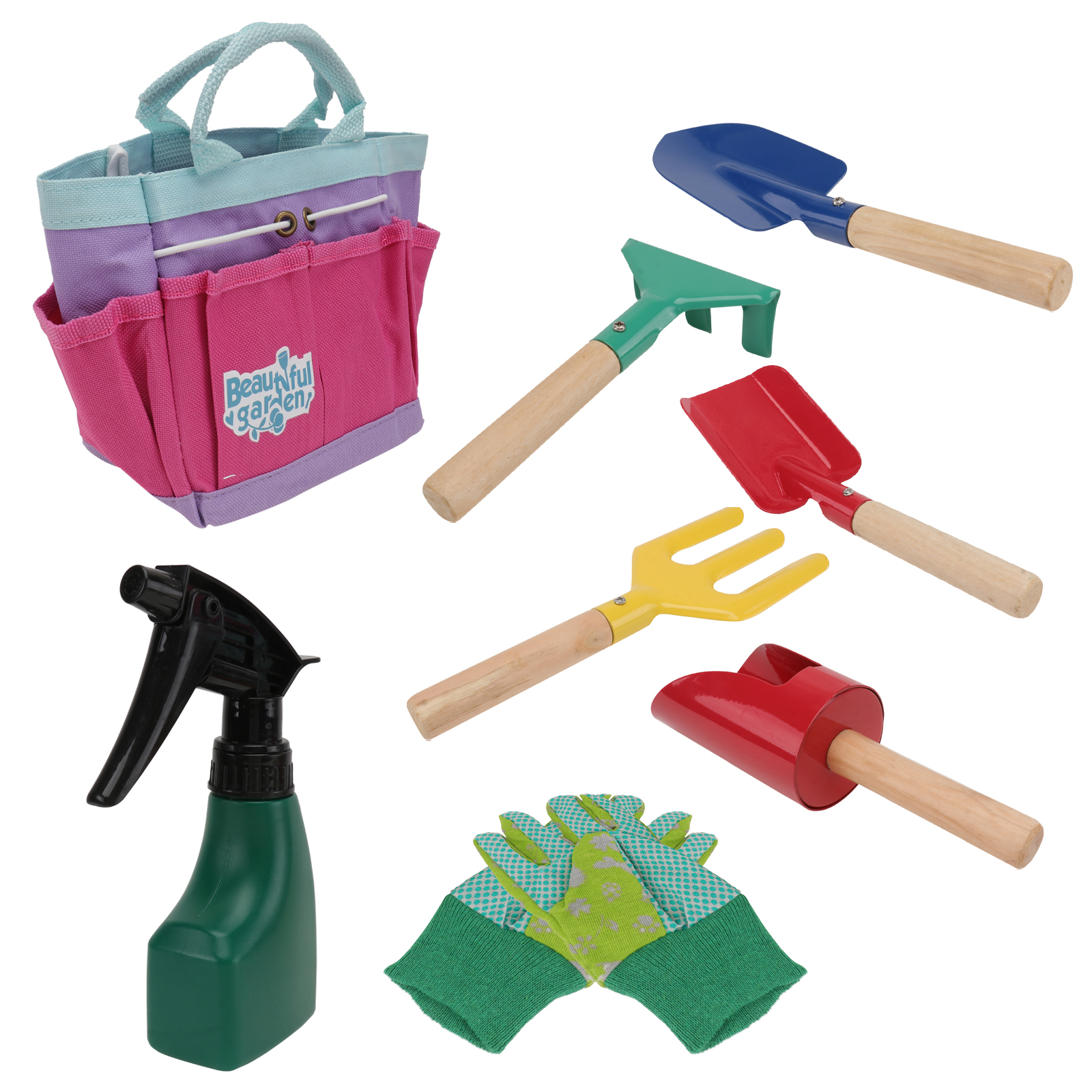 OUNONA Kids Gardening Tool Set with Iron Mini Shovel Rake Perfect for ...