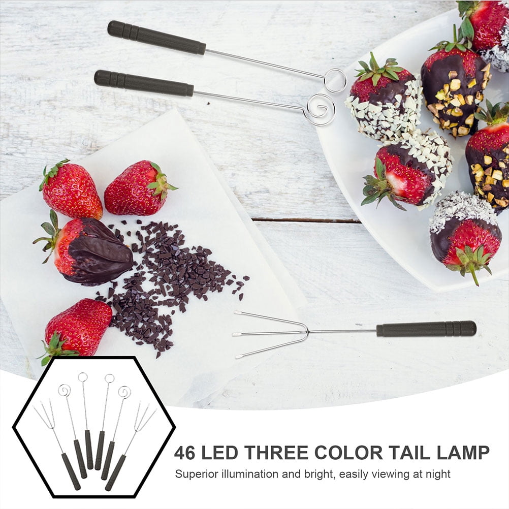WEAVILUX 9Pcs Chocolate Fondue Forks Set Stainless Steel with Black ...