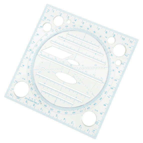 OUNONA Circle Tools Drawing Ruler Protractor Measuring Ruler 12X12X0 ...