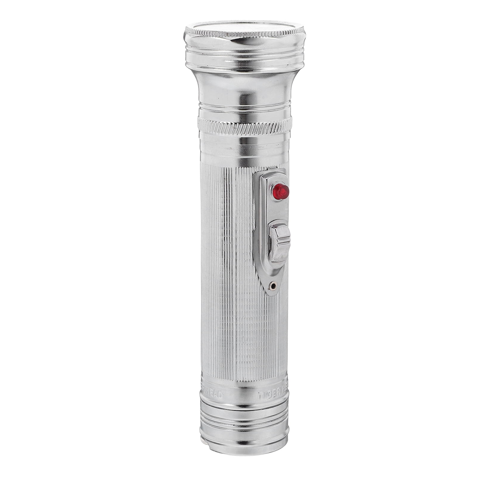 OUNONA Classic Metal Flashlight 80s Style Hand-Held Torch Battery ...