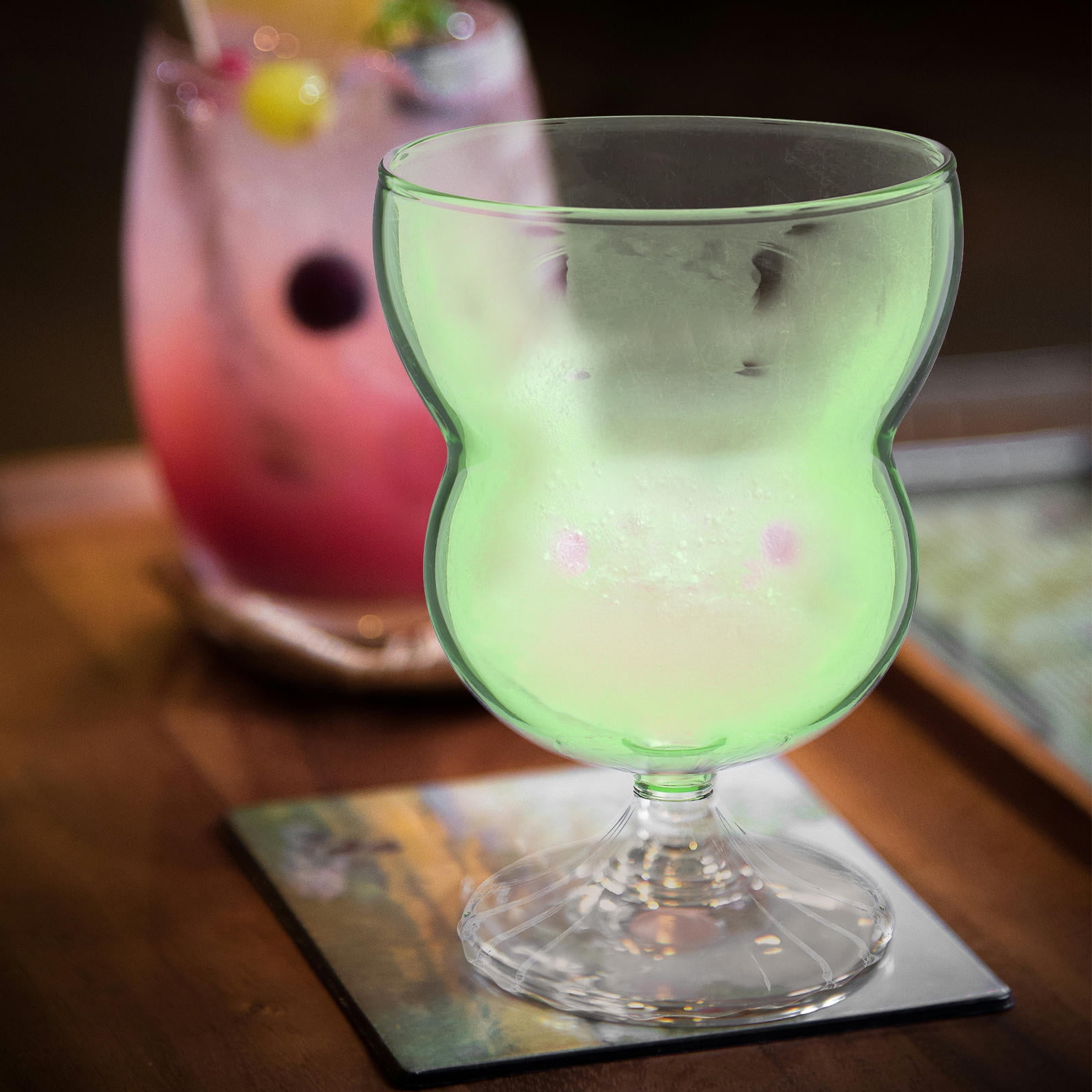 OUNONA Clear Glass Gourd Shaped Wine Goblet Transparent Stemware for ...