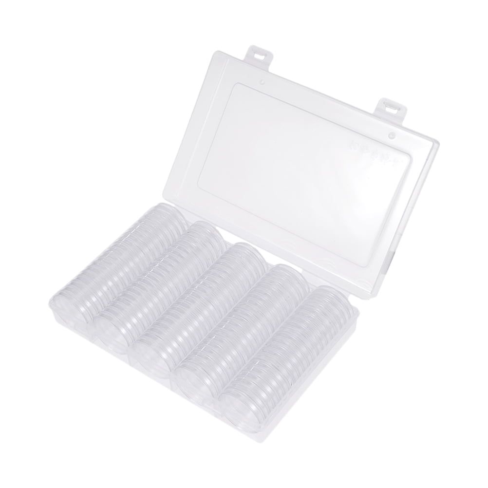 OUNONA Clear Portable Capsule Cases Holder Set with Plastic Lining Tray ...