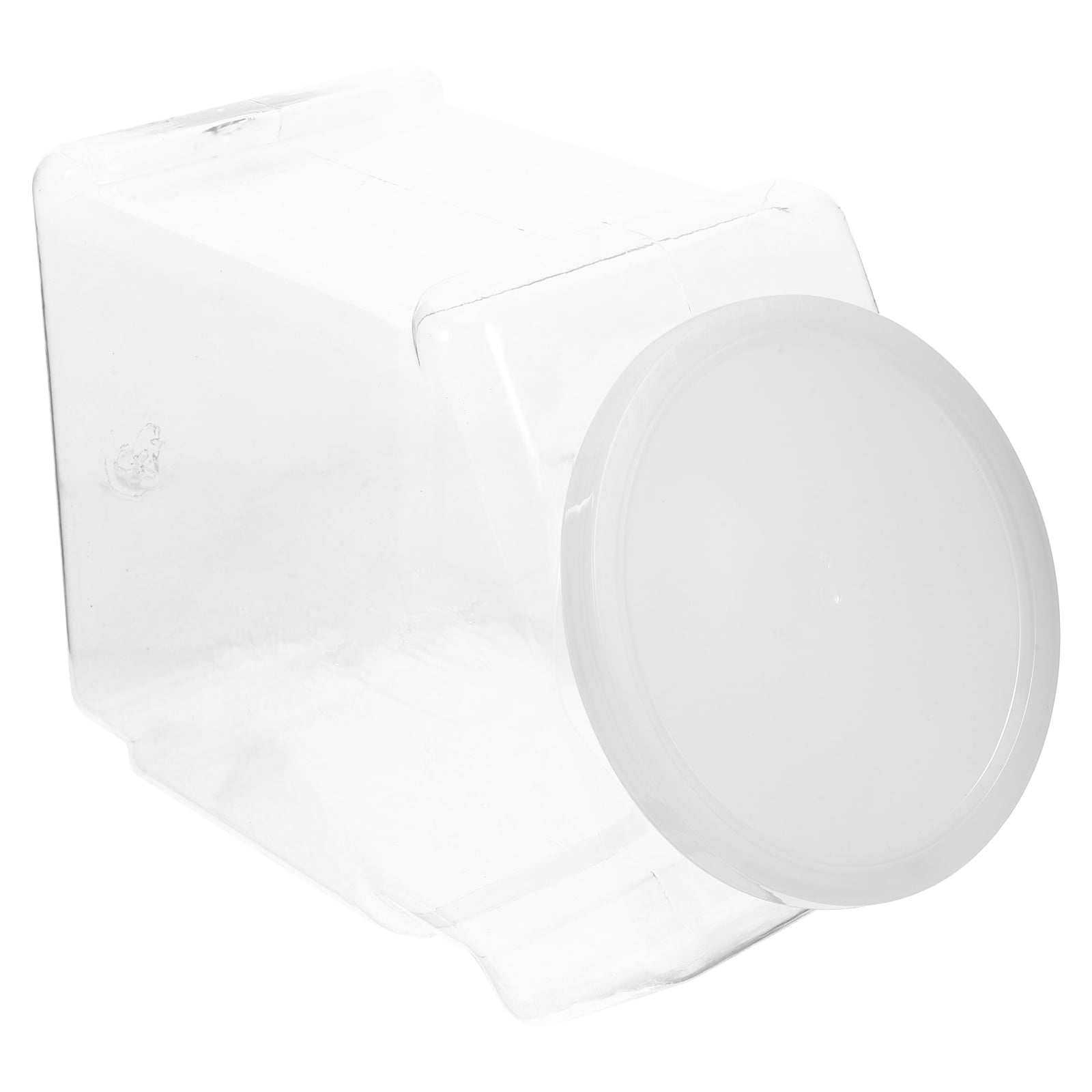 OUNONA Clear Reusable Plastic Candy Jar With Lid Clear Candy Jars ...