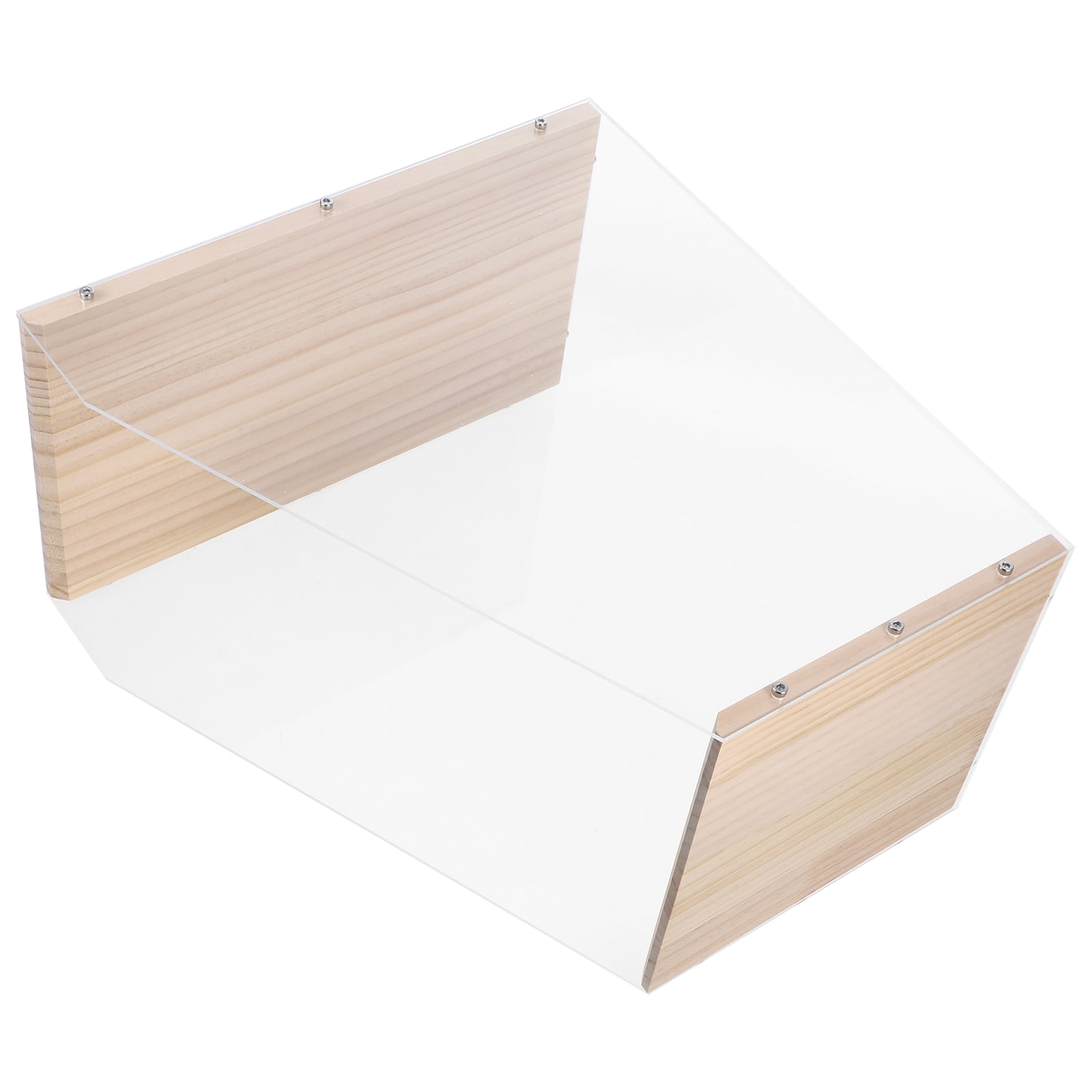 OUNONA Clear Wooden Vinyl Record Storage Holder Transparent Record ...