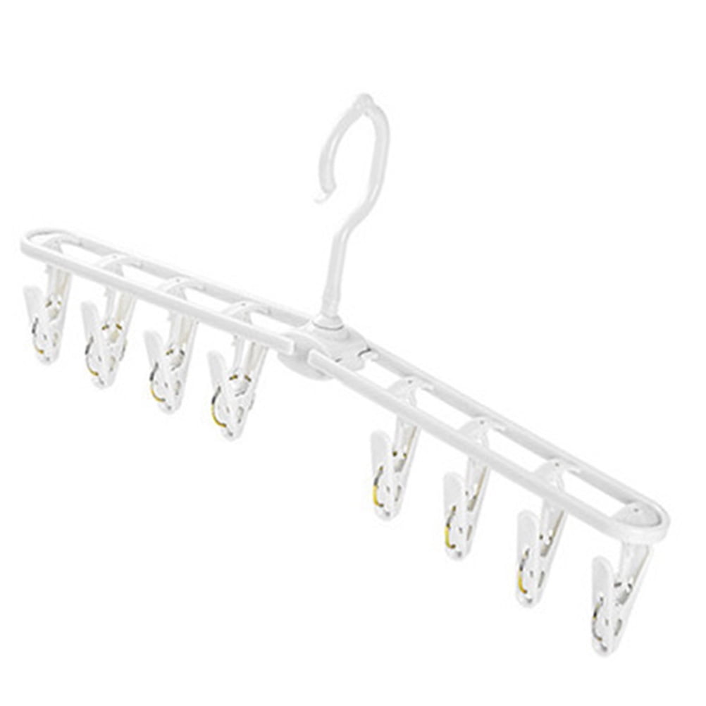 Foldable Windproof Drying Rack with 8 Clips for Socks and Underwear ...
