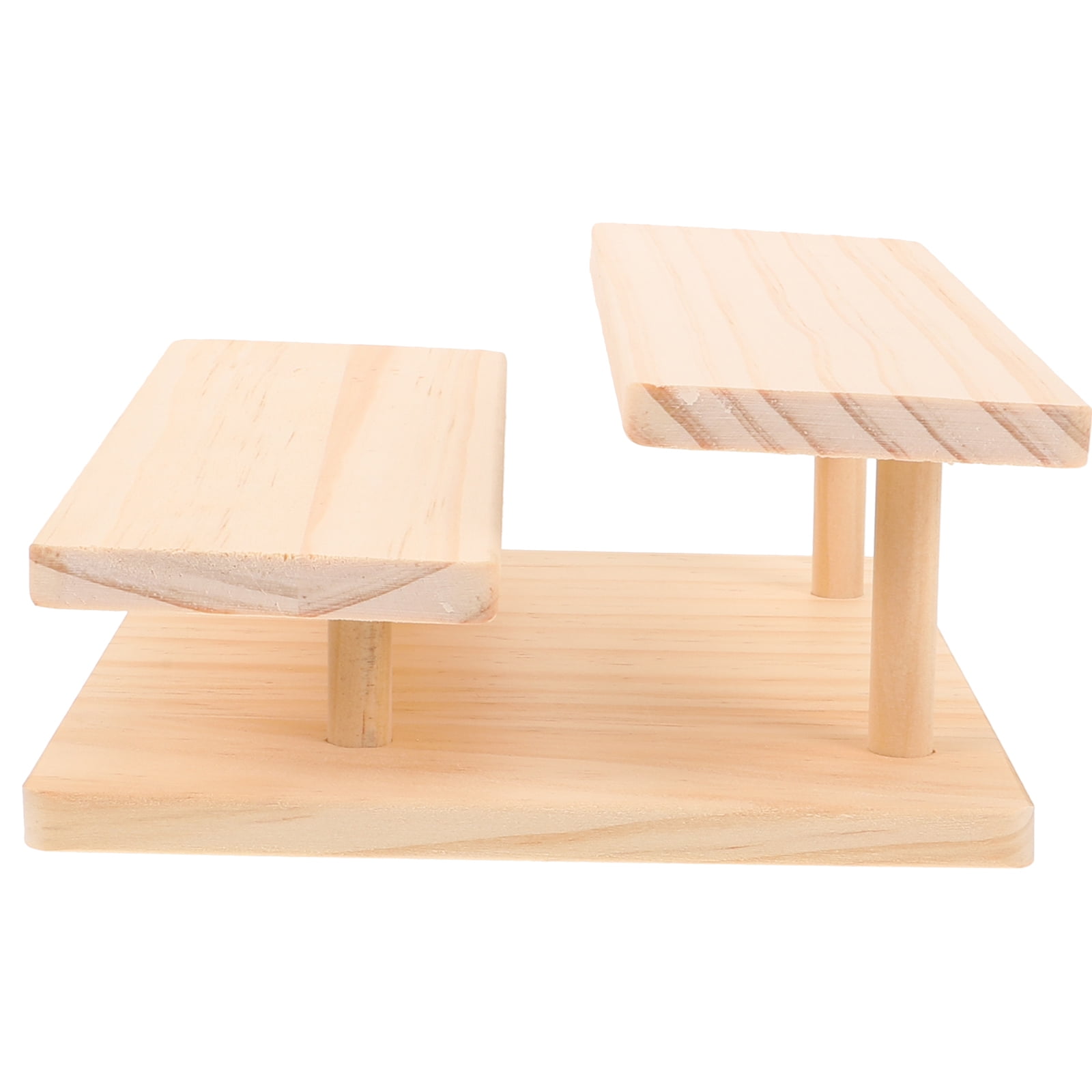 OUNONA Collection Toy Display Rack Wood Riser Shelf Cardboard Stand ...