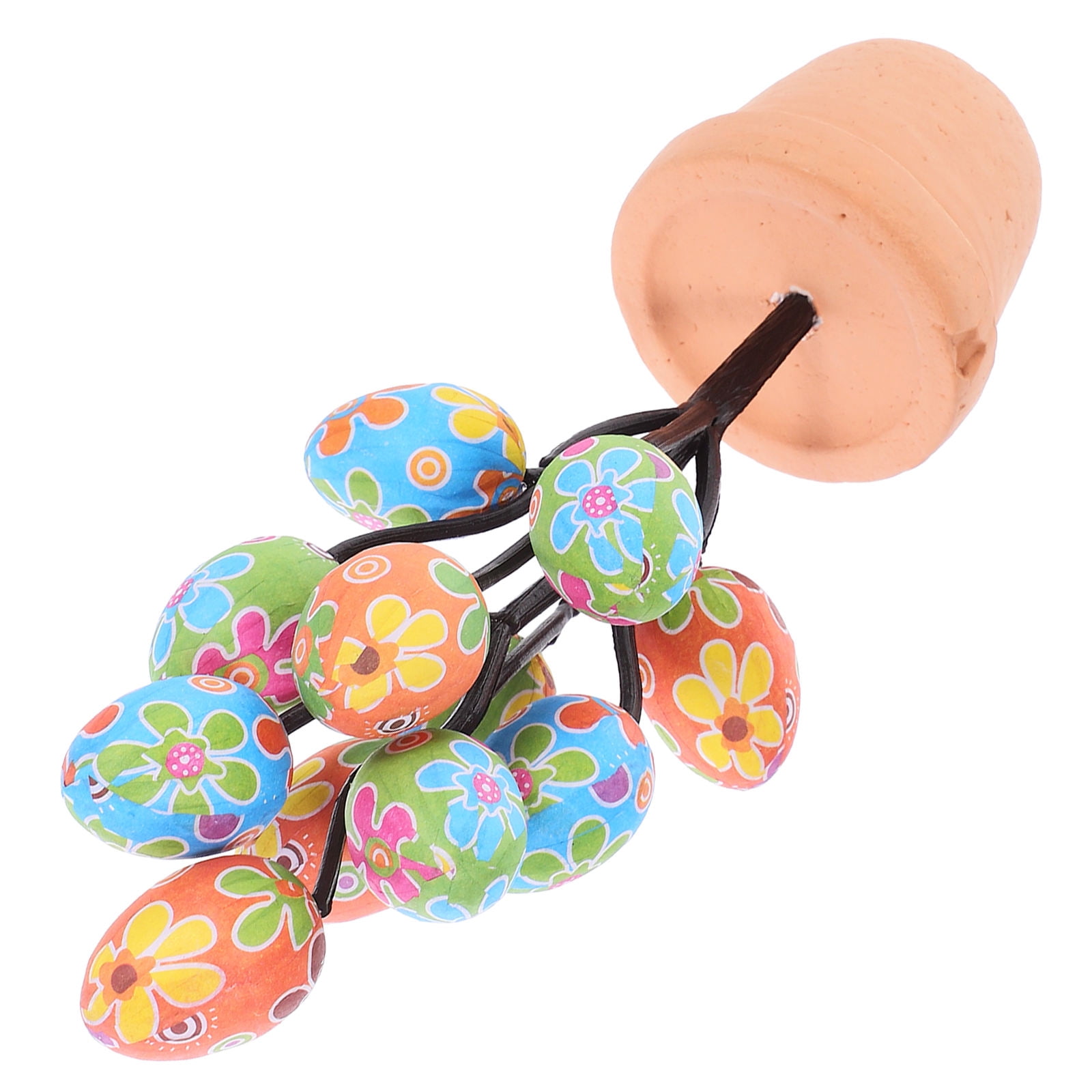 OUNONA Colored Eggs Tree Table Centerpiece Tabletop Easter Egg Potted ...