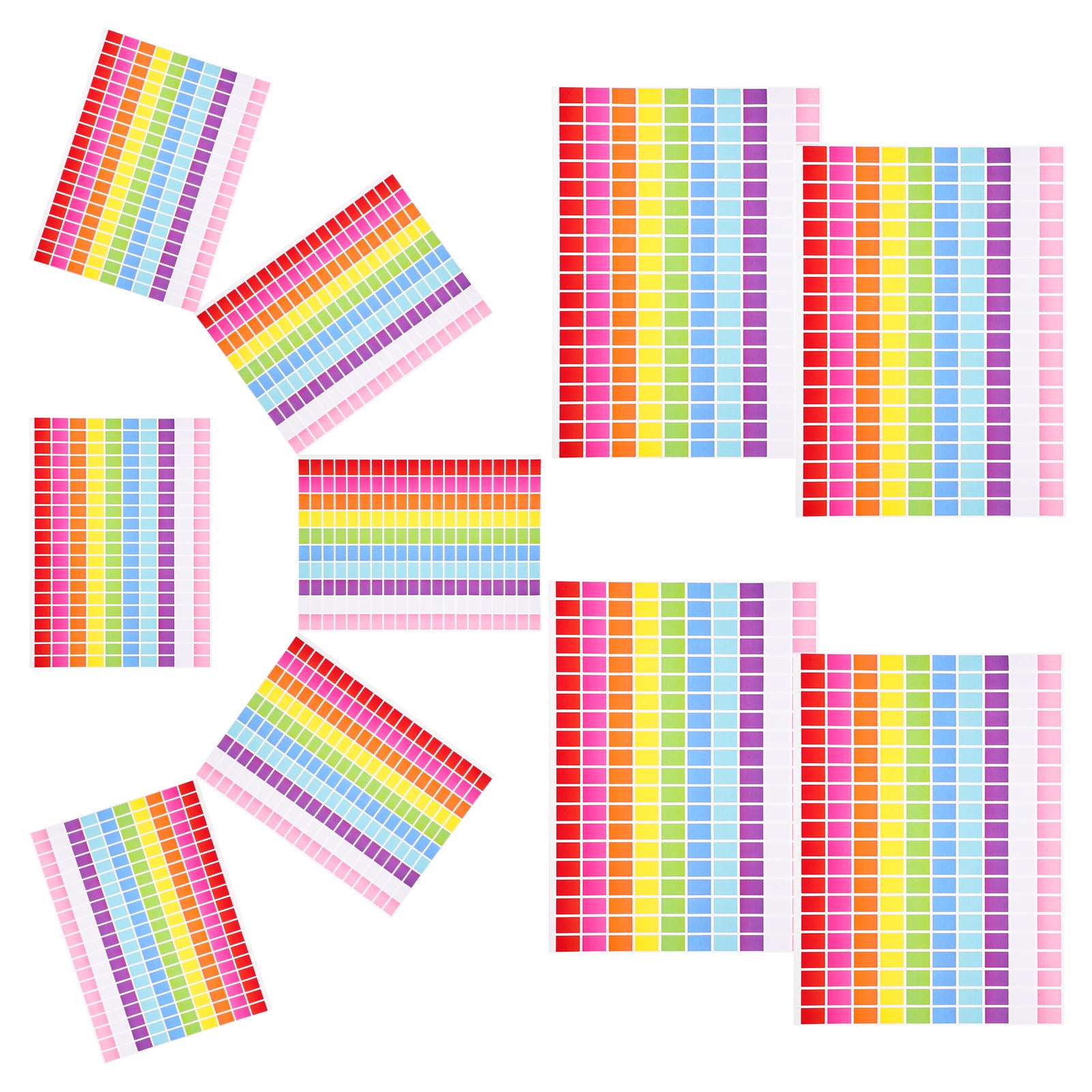 OUNONA Colorful Coding Stickers for Decor Assorted Adhesive Stickers ...
