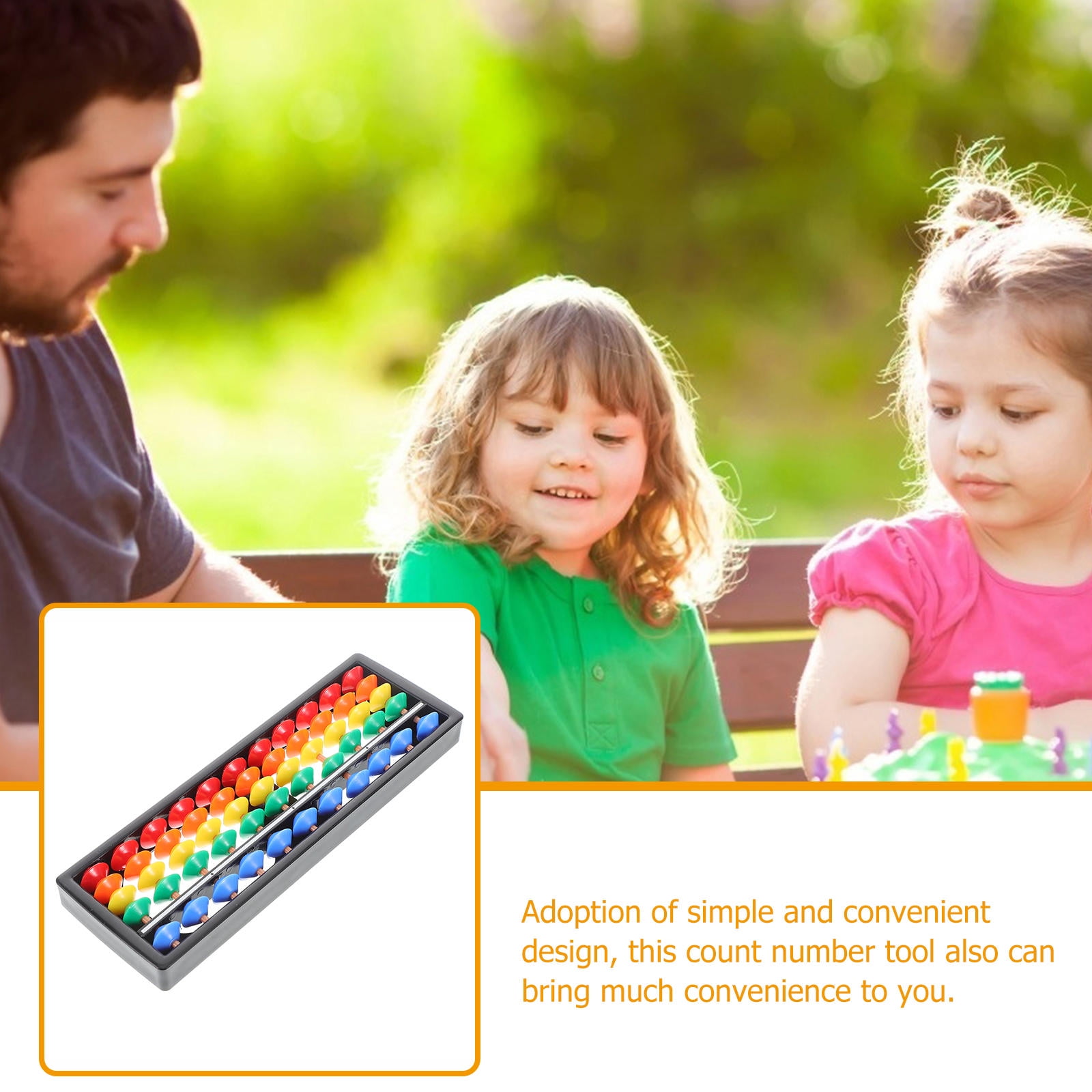 OUNONA Colorful Plastic Abacus With 5 Beads For Student Mental ...