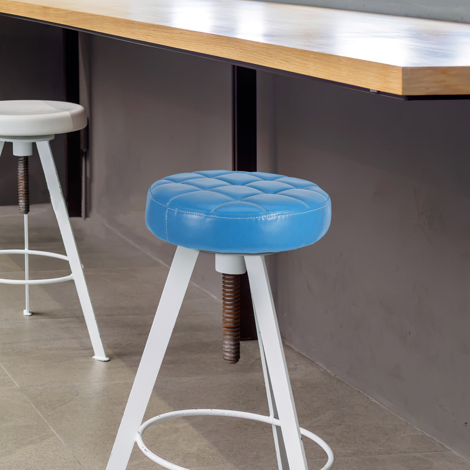 OUNONA Comfortable Bar Stool PU Seat Replacement Round Chair Seating ...