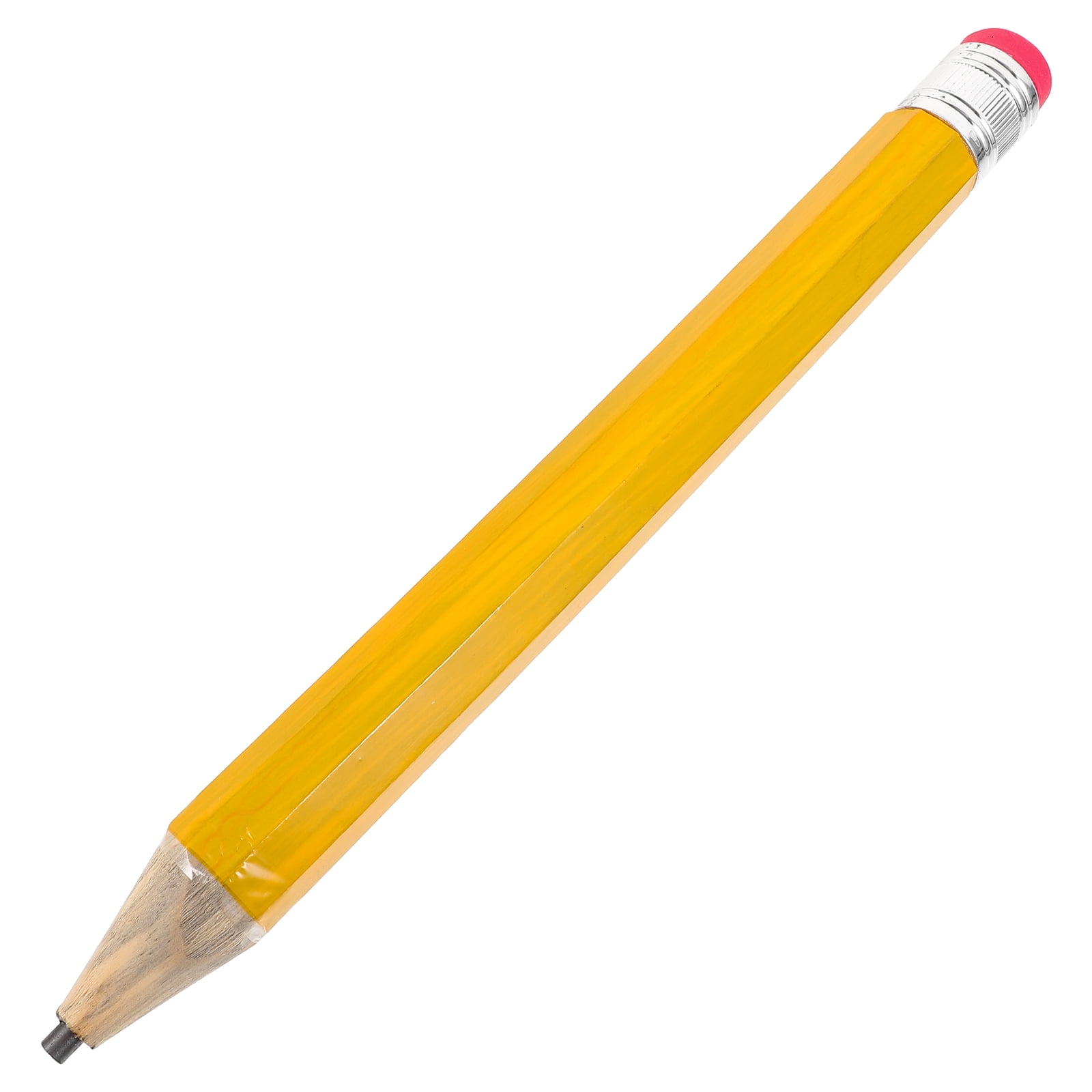 OUNONA Comically Large Yellow Pencil for Writing Use Wooden Fun Pencil Great Gift for Students ...