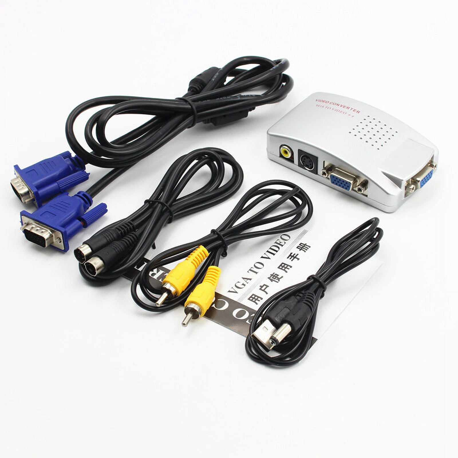 OUNONA Computer PC Laptop to TV Converter Box PC VGA to TV AV RCA ...
