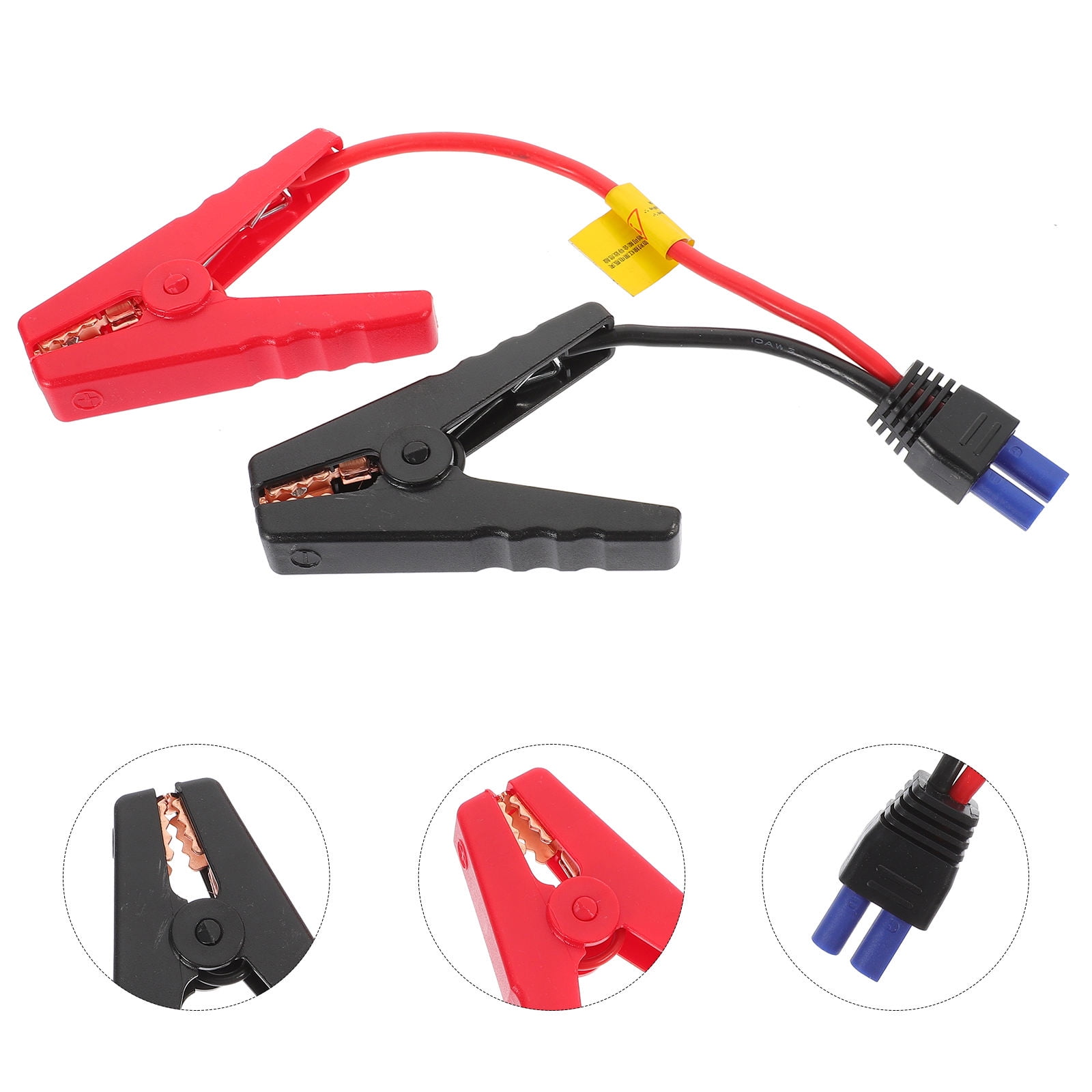OUNONA Connector Emergency Jumper Cable Alligator Clamp Booster Battery Clips for Universal Car ...