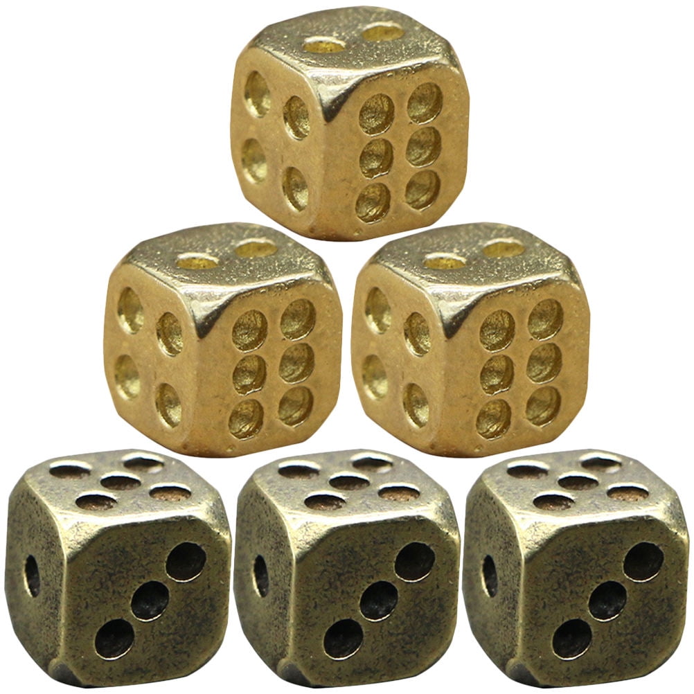 OUNONA Copper Dice Set for Playing with Assorted Color and Premium ...