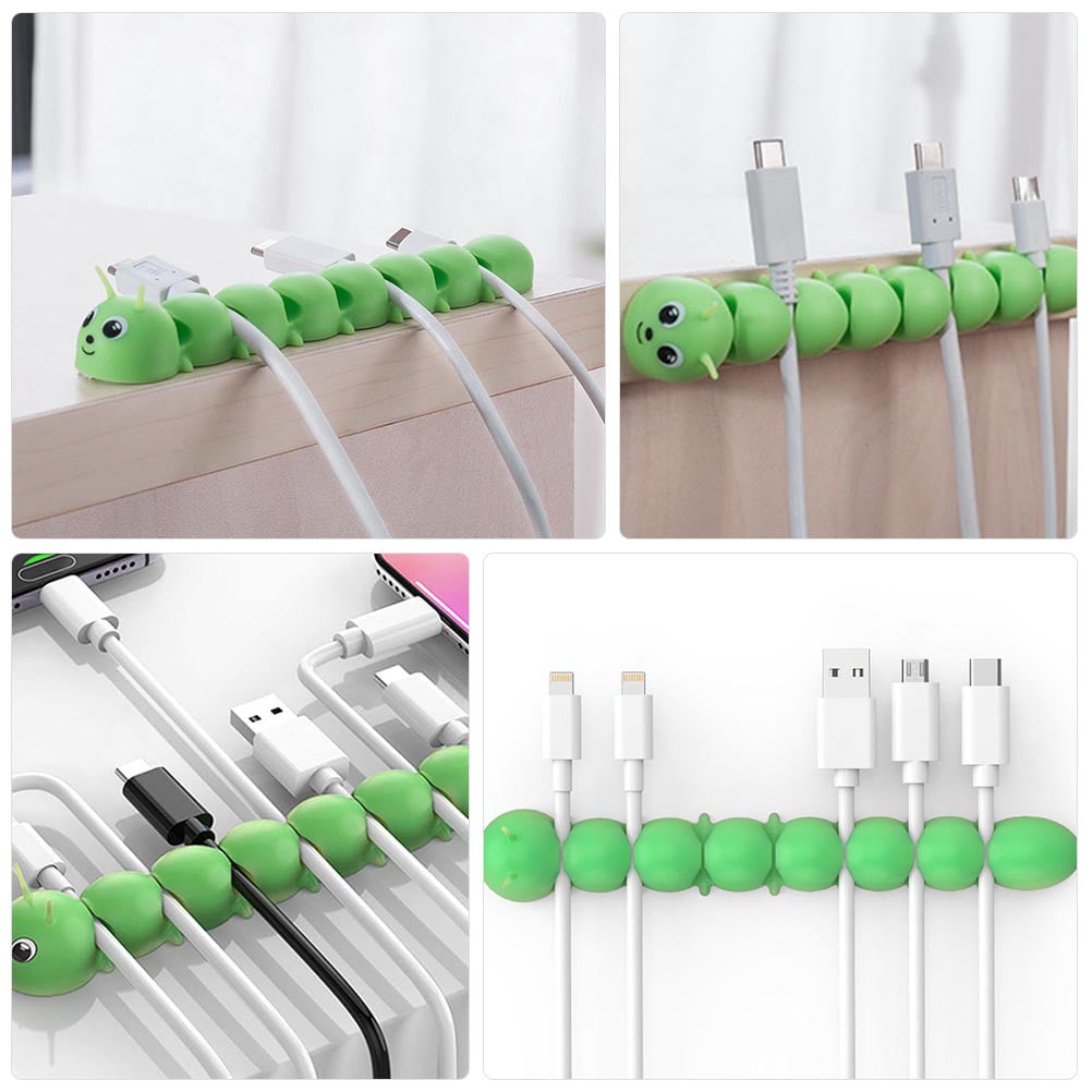 OUNONA Cord Organizer Caterpillar Cable Manager Cable Bundler 15.3*1.9 ...