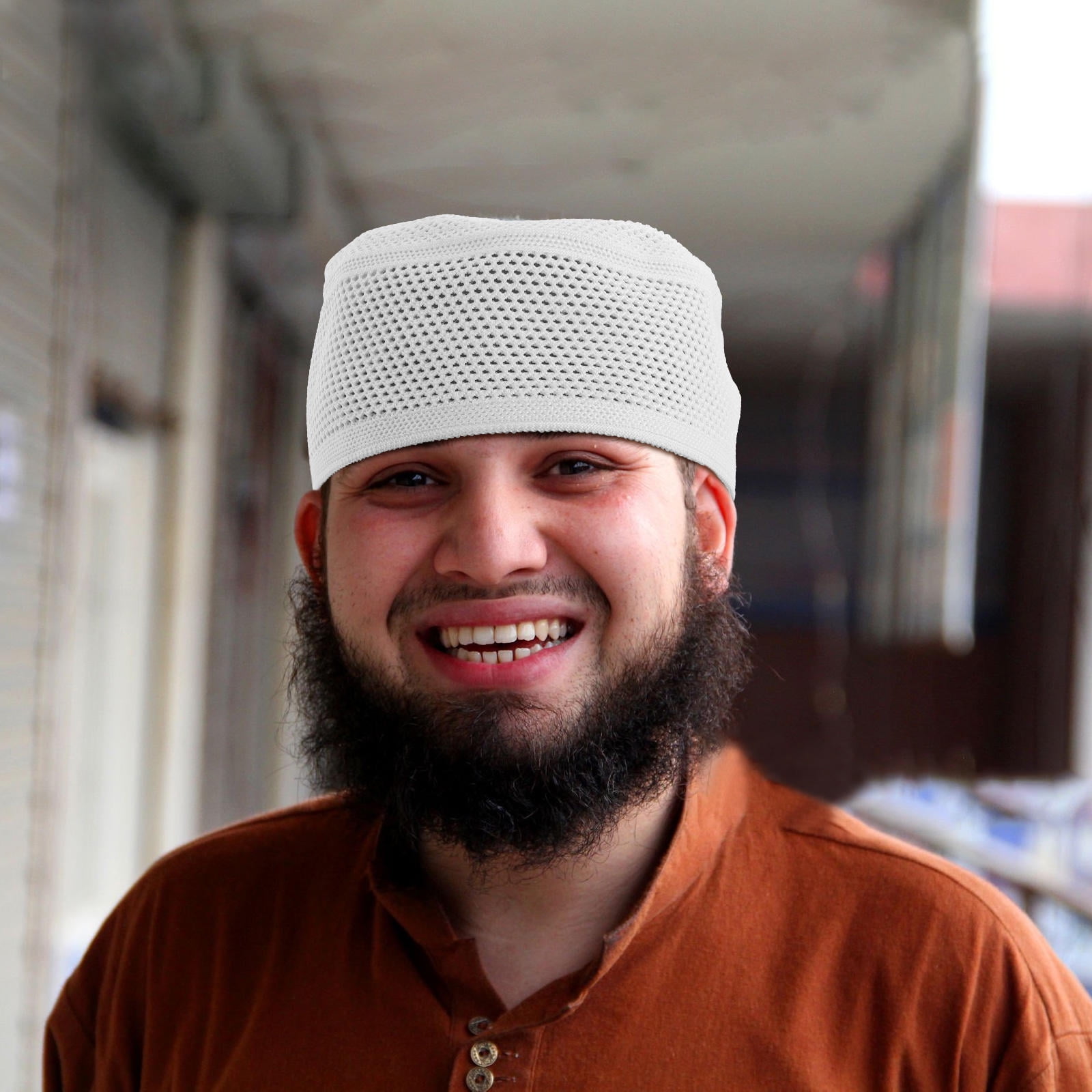 OUNONA Cotton Islamic Prayer Cap Muslim Beanie Hat Muslim Prayer Hat ...