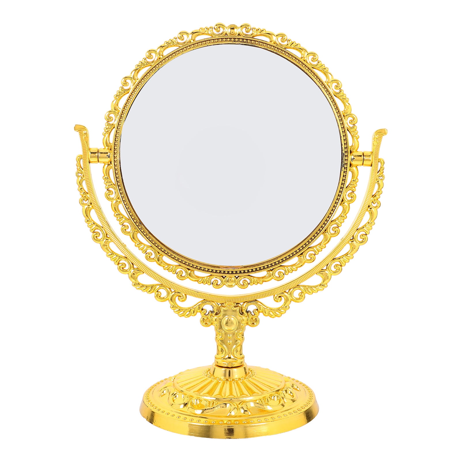 OUNONA Countertop Vanity Mirrors Dressing Table Miror Travel Golden ...