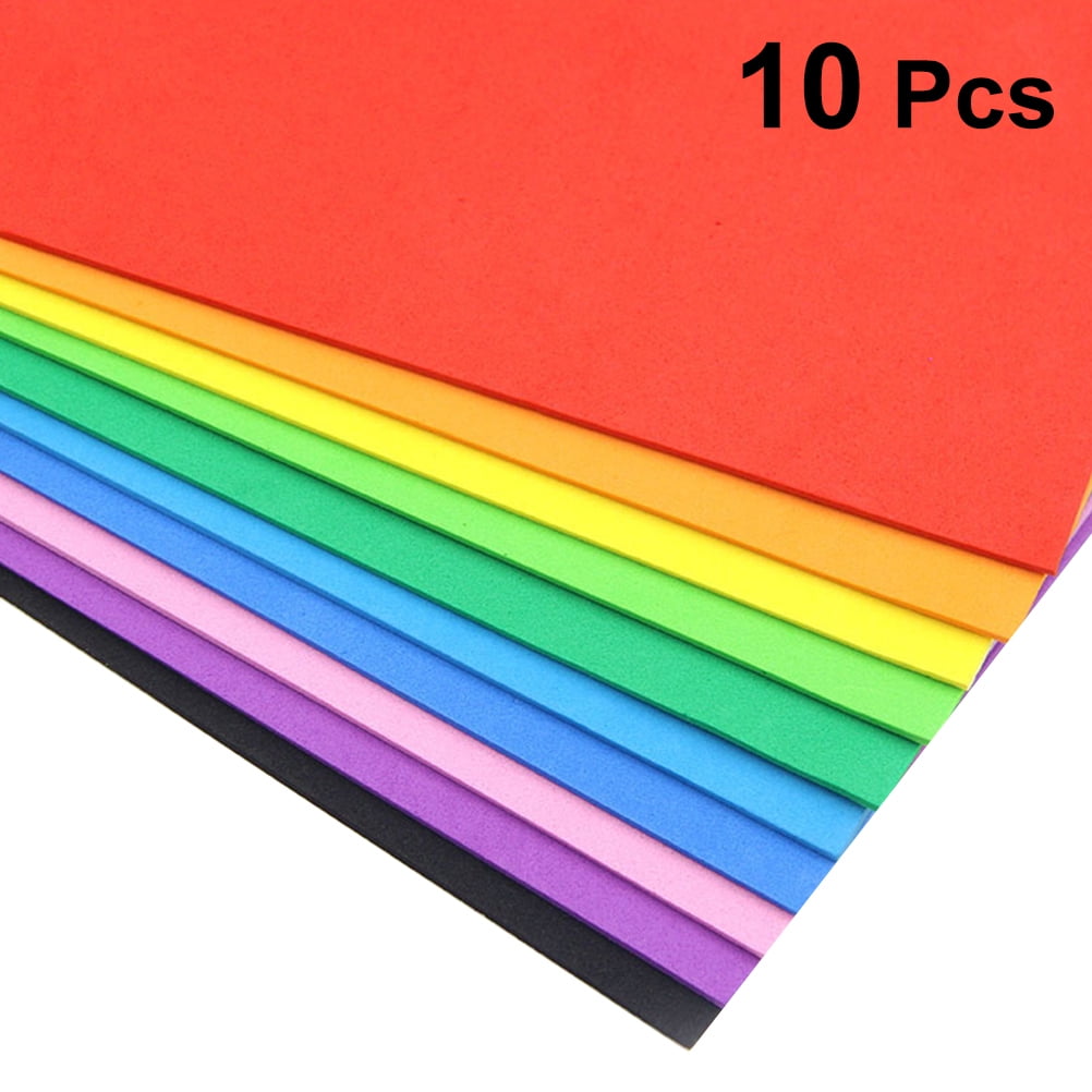OUNONA 10PCS Art Craft Foam Sheets, Thick EVA Sponge Paper Pack for DIY ...