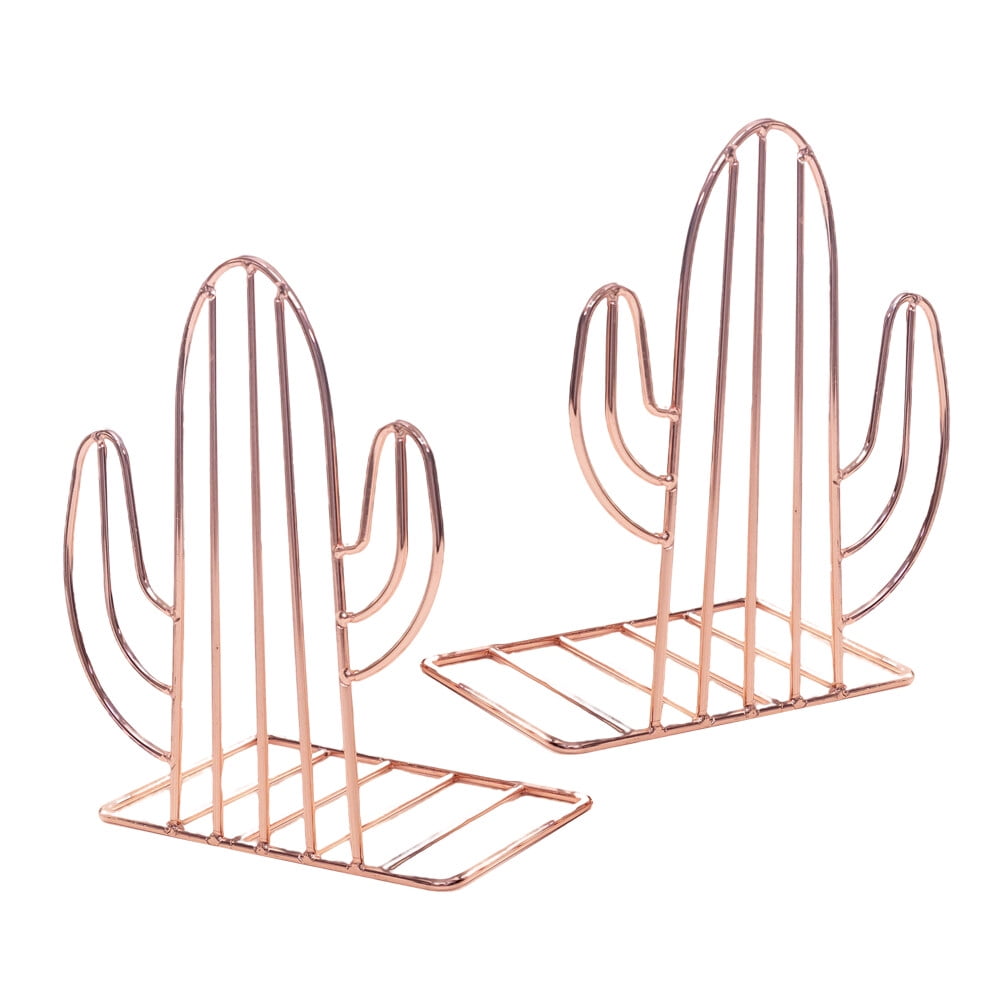 OUNONA Creative CactusShaped Metal Book Rack Golden for Home Office Use ...