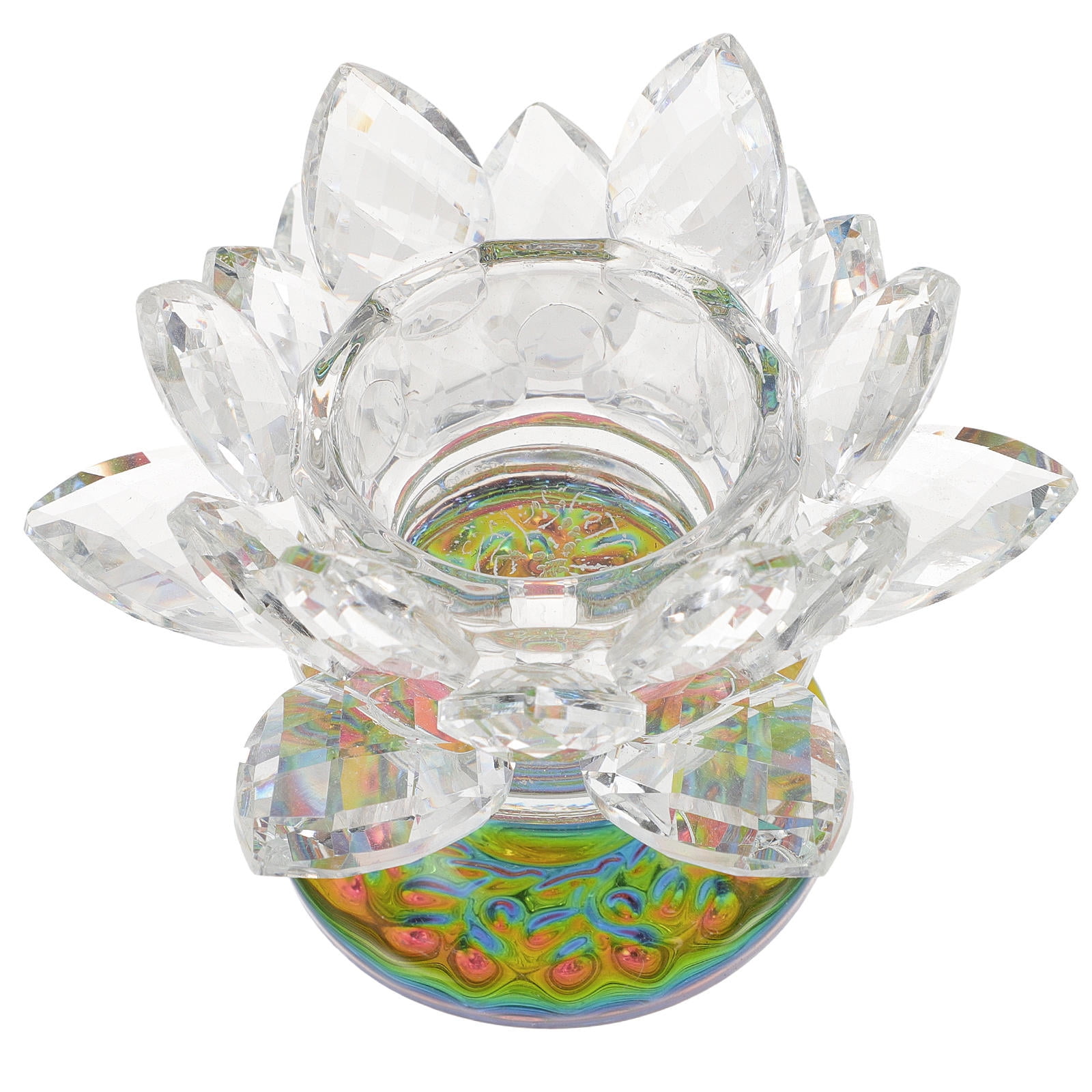 OUNONA Crystal Lotus Tea Light Holder for Altar Decor Transparent ...