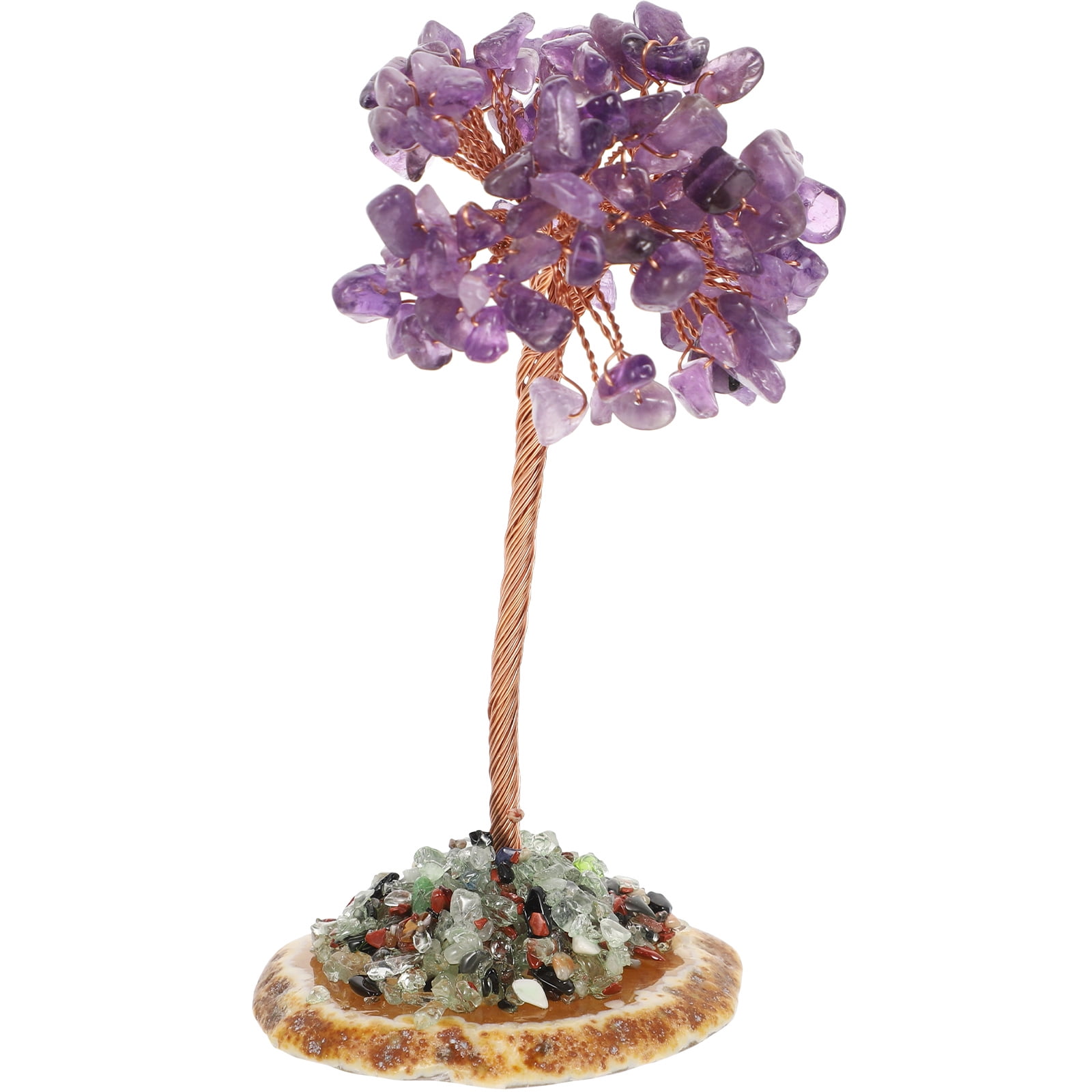 OUNONA Crystal Money Tree Crystals Bulk Shake Decorations Bonsai Office ...