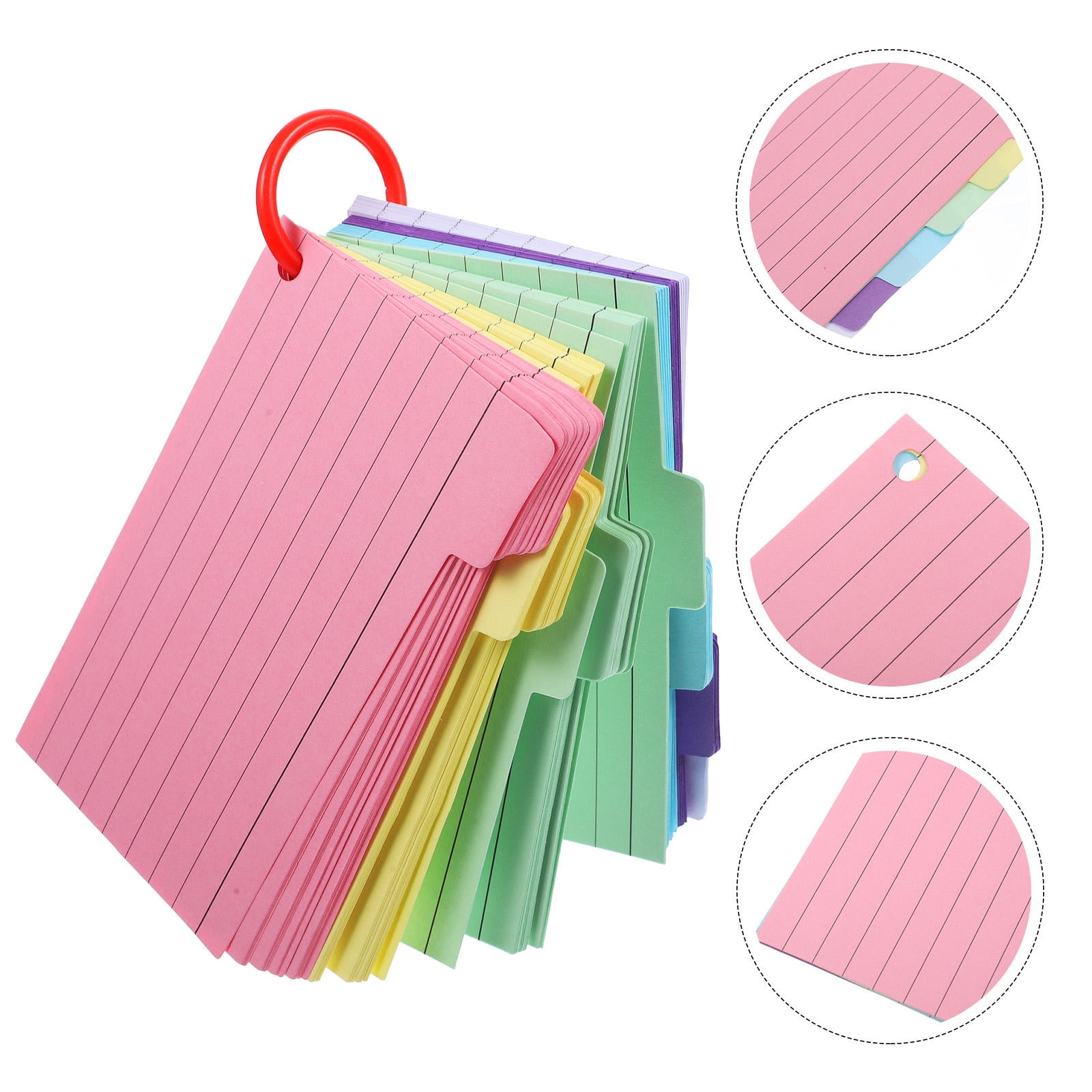 OUNONA Cue Cards for Studying Notebook Compact Notepads Leak-proof ...