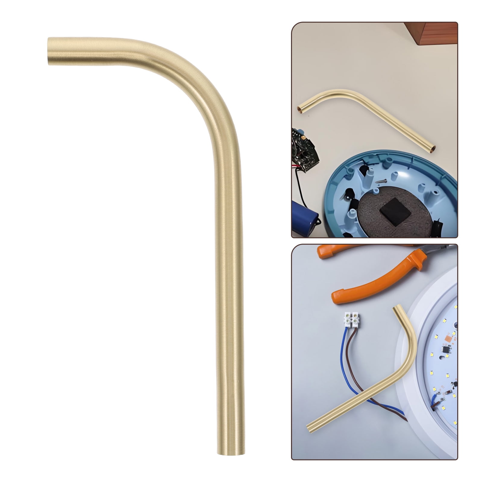 OUNONA Curved Lamp Stem Extension Rod Table Lamp Bend Stem Lighting ...