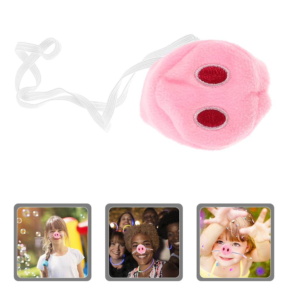 OUNONA Cute Plush Pig Nose Party Cosplay Animal Prop Decoration ...