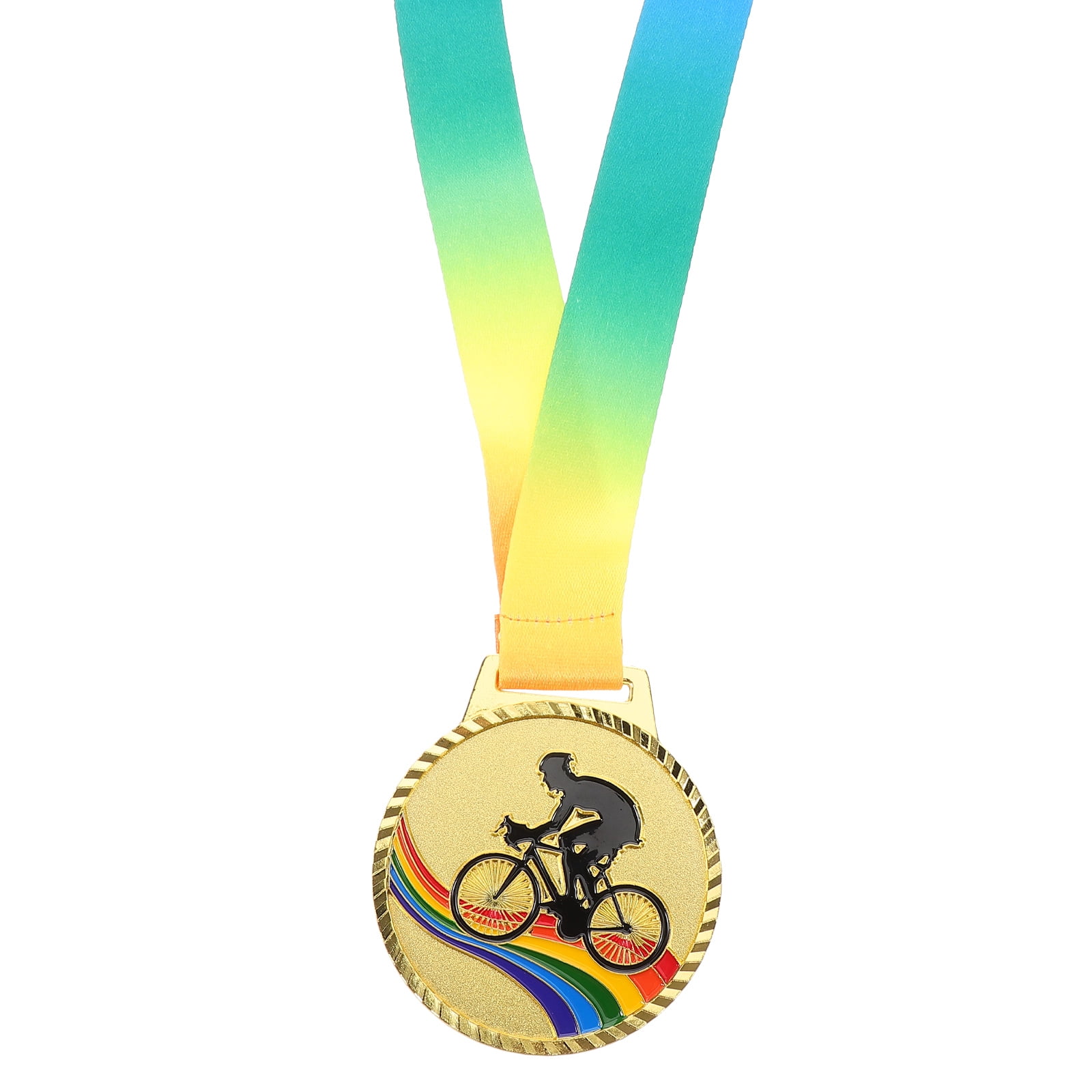 OUNONA Cycling Excellence Medals Gold Trophy Medals for Bike Racing Gold Medal Awards Sports ...