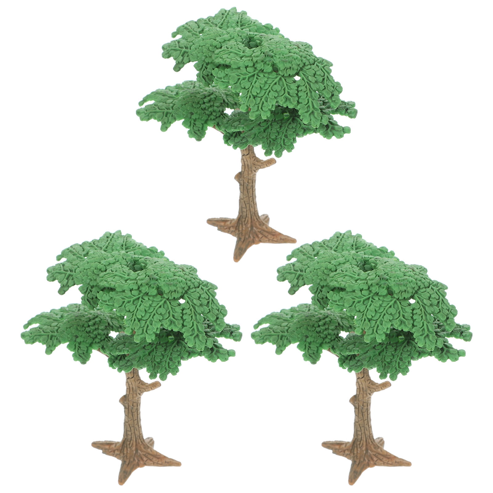OUNONA Cypress Tree Figurines Model Trees with Base Diorama Miniature ...