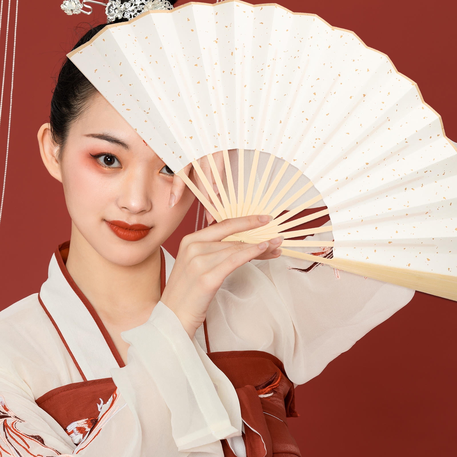 OUNONA DIY Blank Folding Fans for Kids Painting Use Made of Durable ...