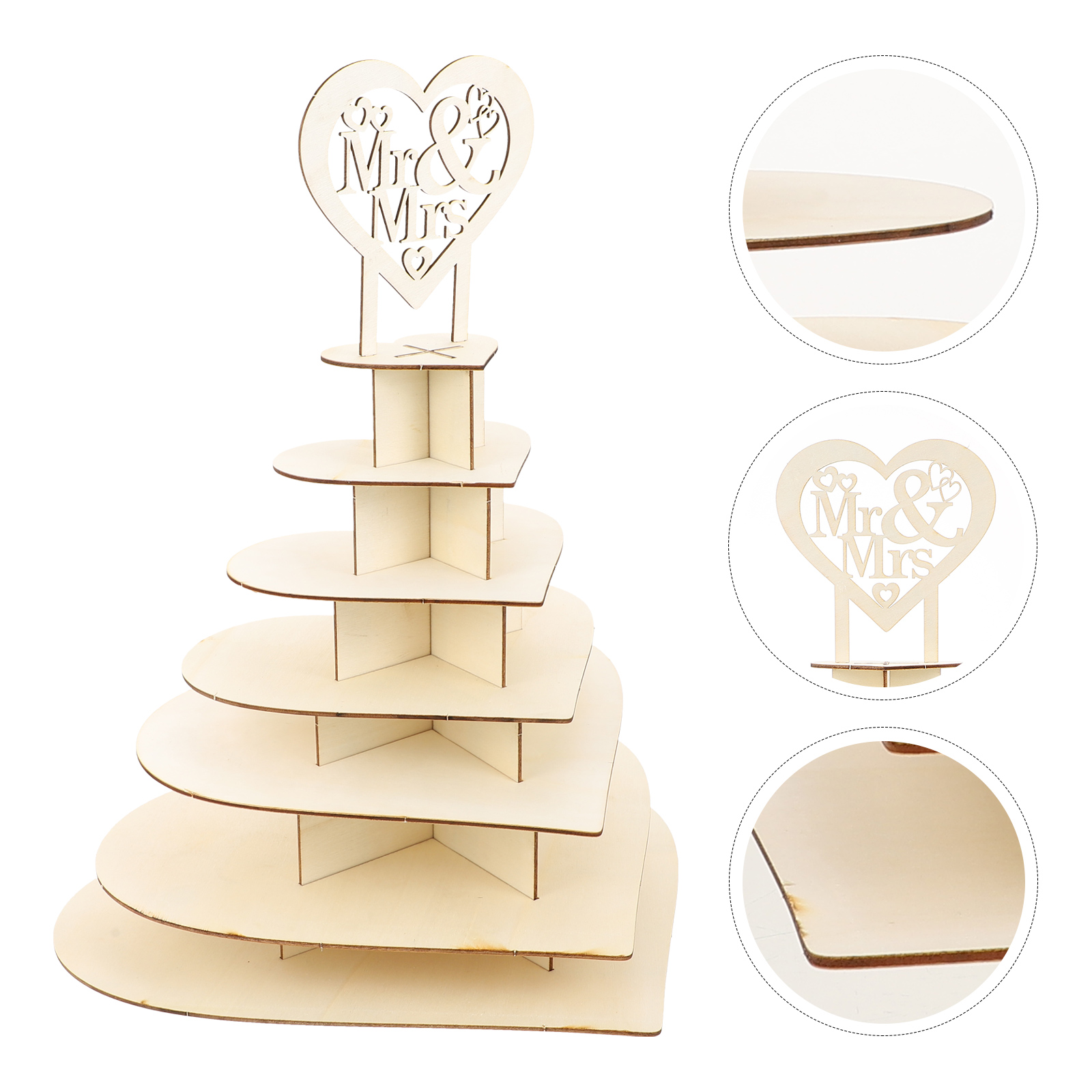 OUNONA DIY Chocolate Display Rack for Storage Light Brown Multi Layers ...