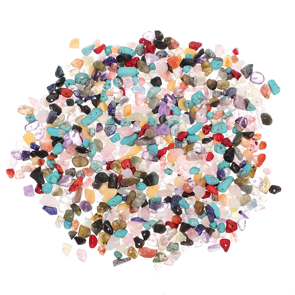 OUNONA DIY Irregular Natural Stone Beads Assorted Color for Craft ...