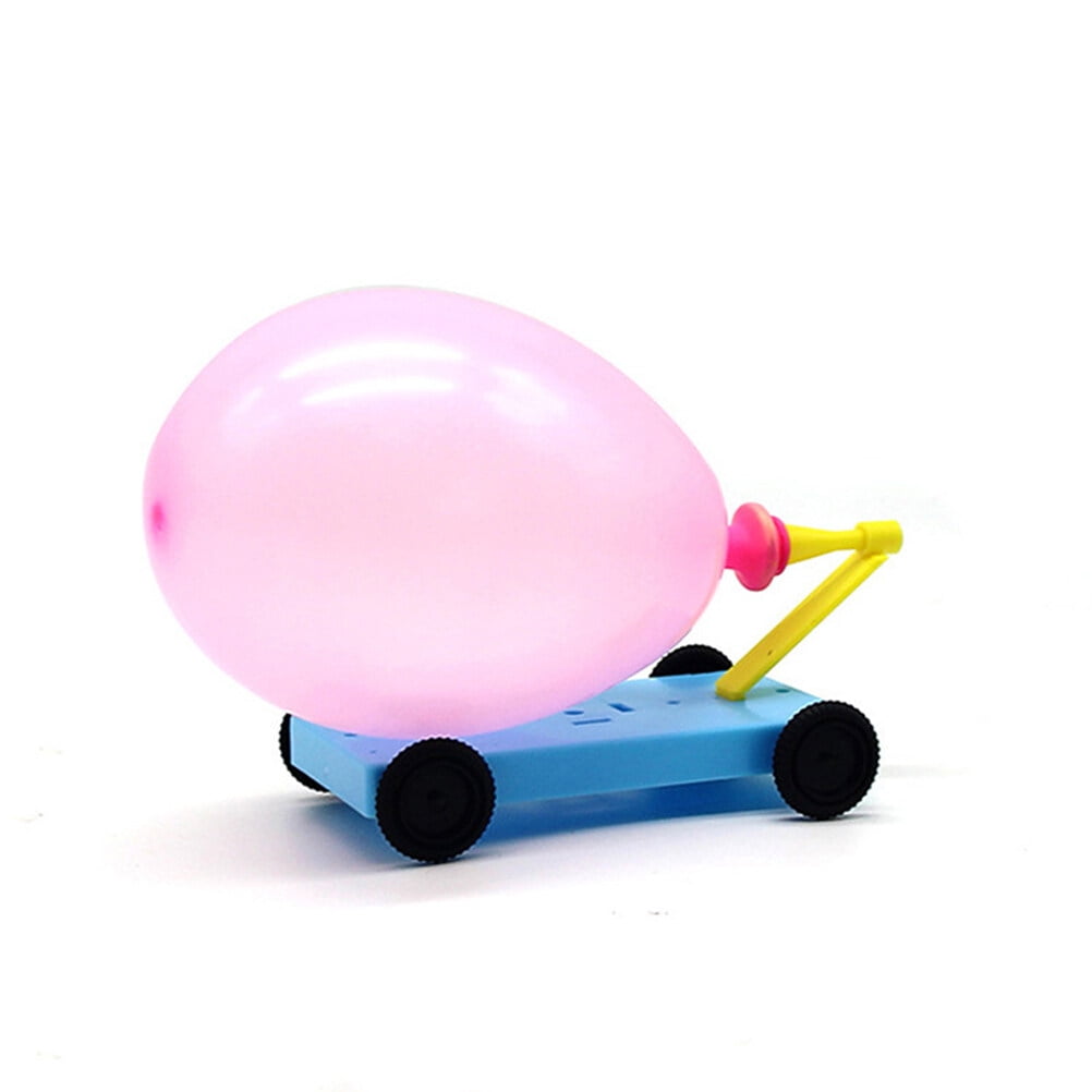 OUNONA DIY Kids Vehicles Inertia Balloon Car Toy Made of Plastic for ...