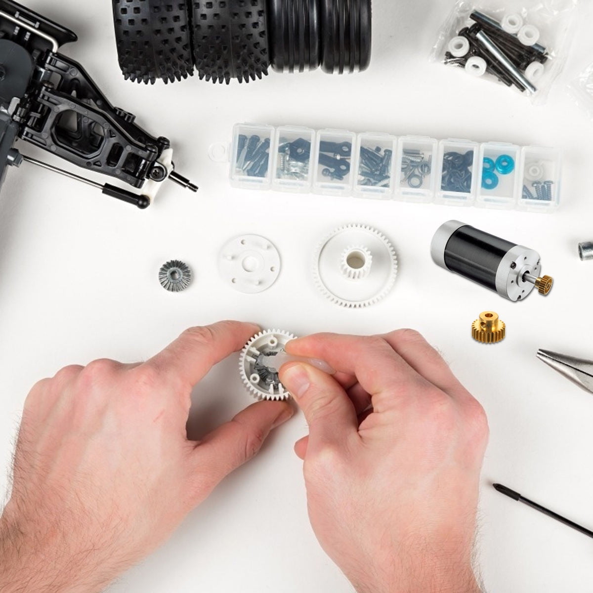 OUNONA DIY Pinion Gear Easy to Install Gears Brushless Motor - Walmart.com