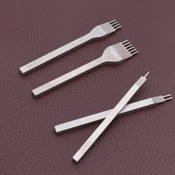 OUNONA DIY Prong Round Hole Chisel for Leather Craft Tool Set Made of ...