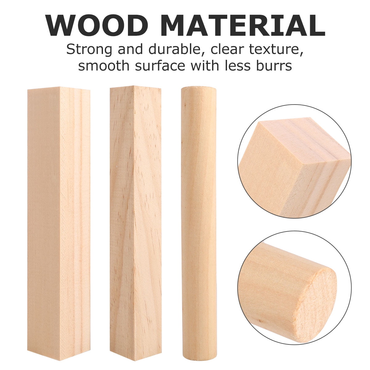 OUNONA DIY Unfinished Wood Long Bars for Crafts Made of Synthetic Material Chocolate Color 6 ...