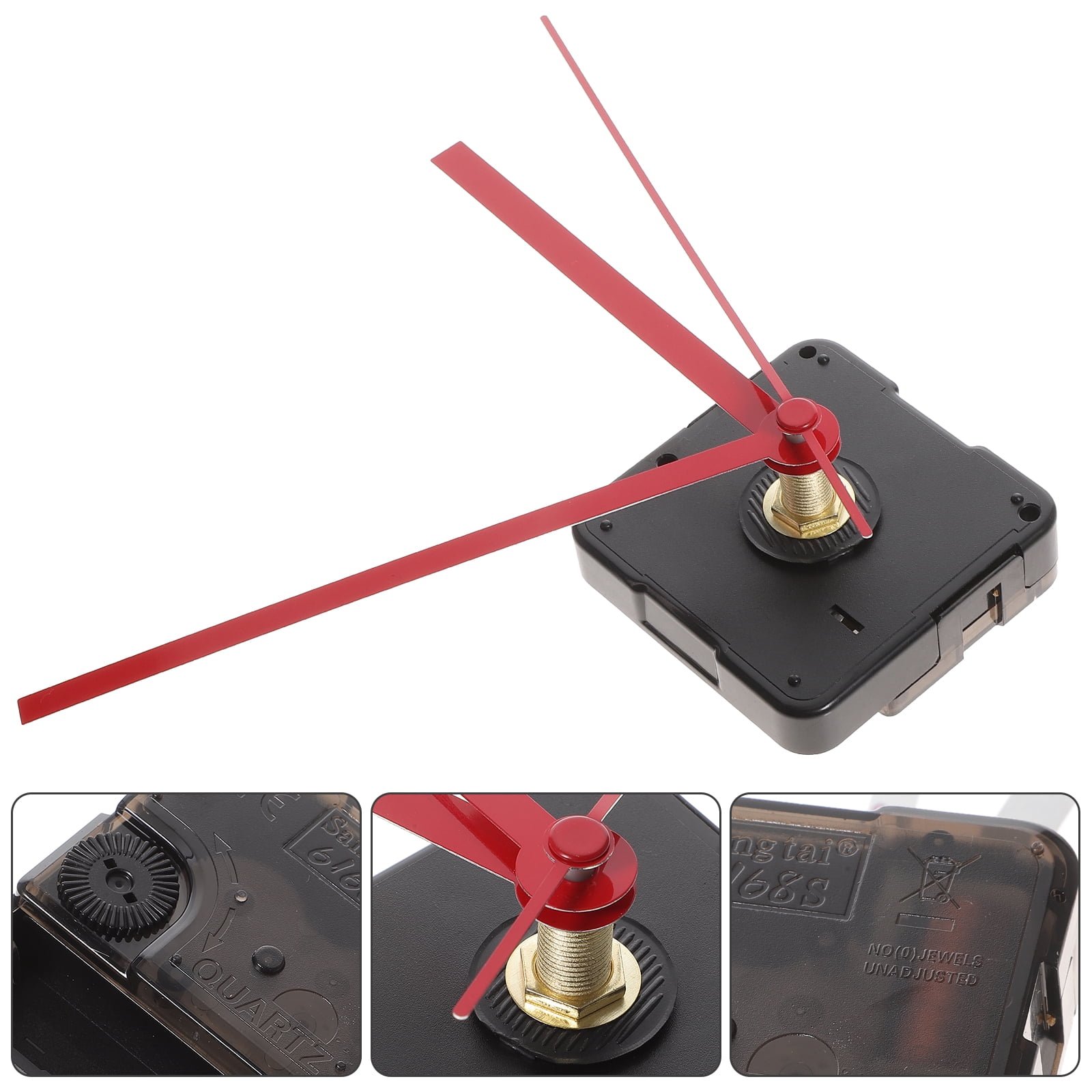 OUNONA DIY Wall Clock Movement Mechanism with Red Clock Hands Clock ...
