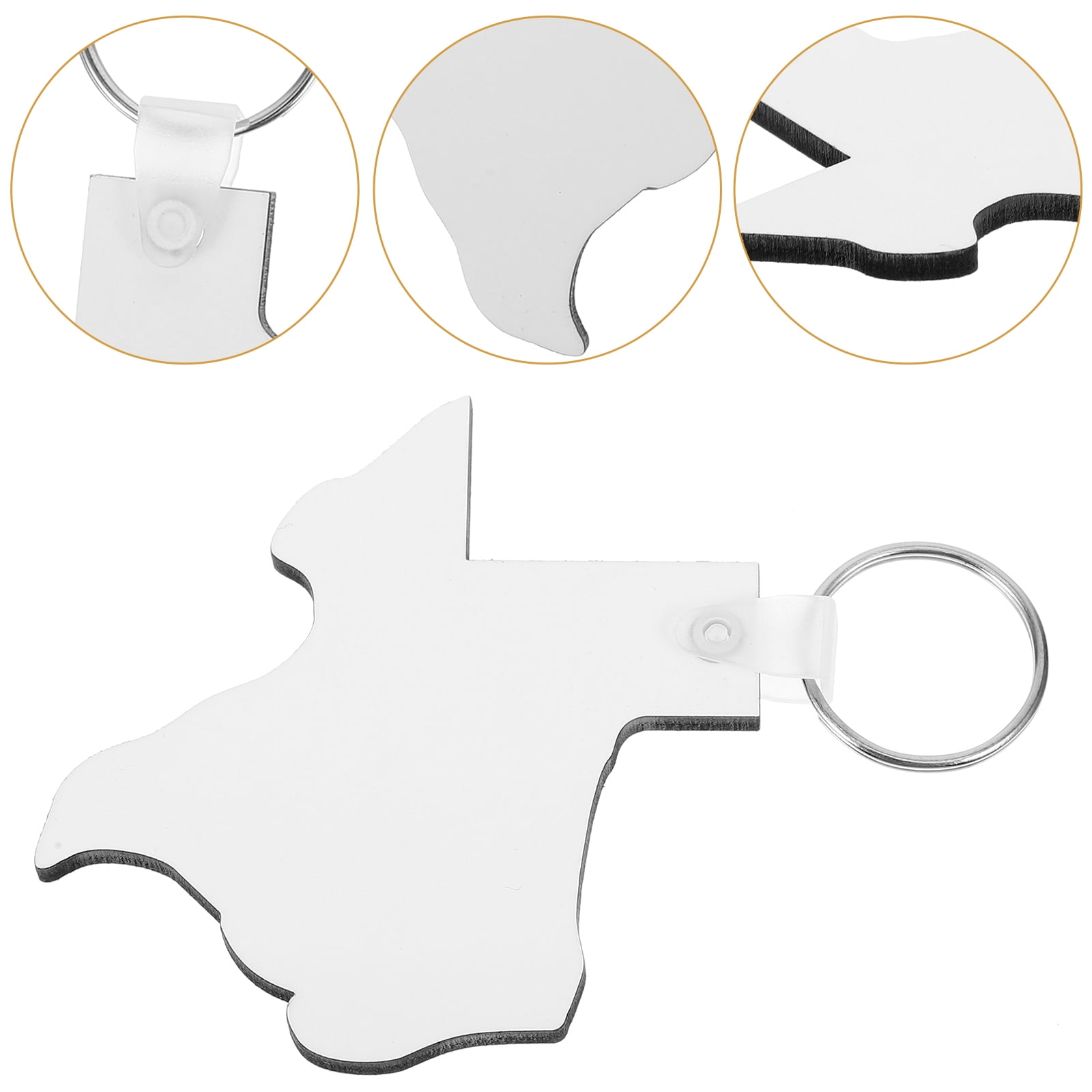 OUNONA DIY White Density Board Keychains for Sublimation Perfect for ...