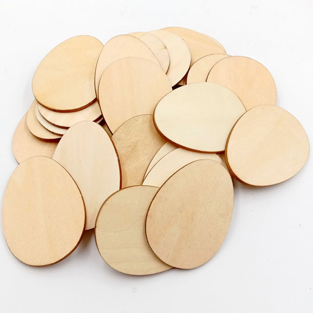 OUNONA DIY Wood Cutouts Unfinished Wood Ornaments for Craft Perfect for ...