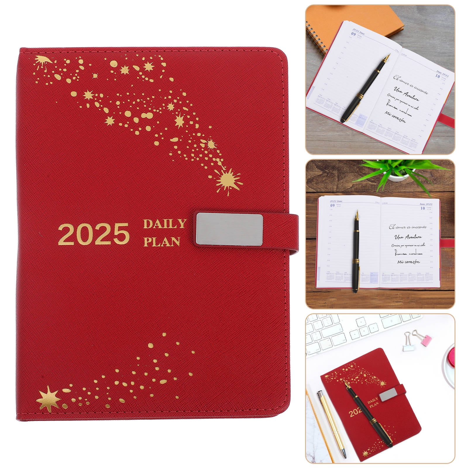 OUNONA Daily Planner 2025 Weekly Monthly Planner English Month Day ...